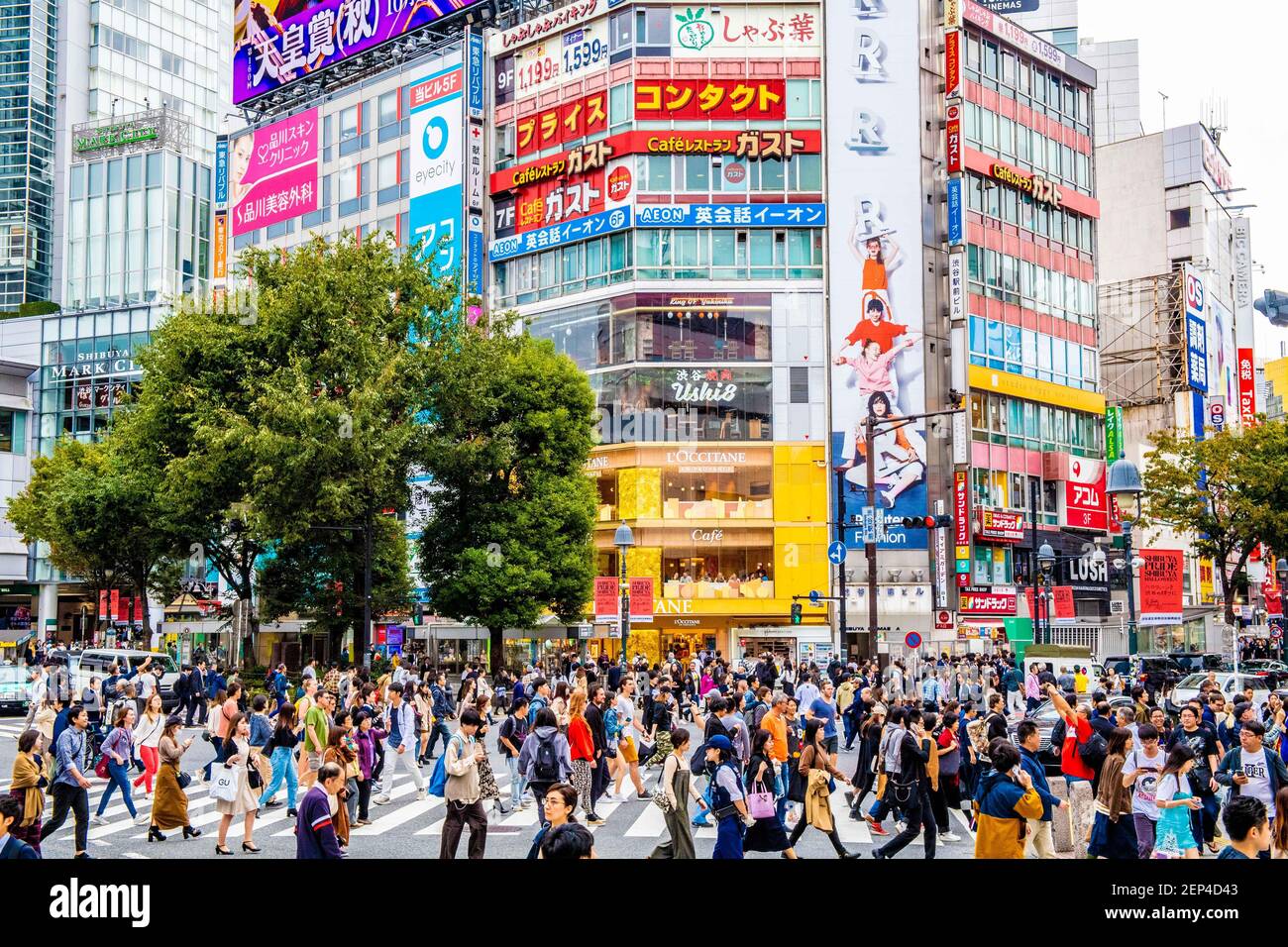 Shibuya Crossing the busiest intersection in the world in Tokyo, Japan ...