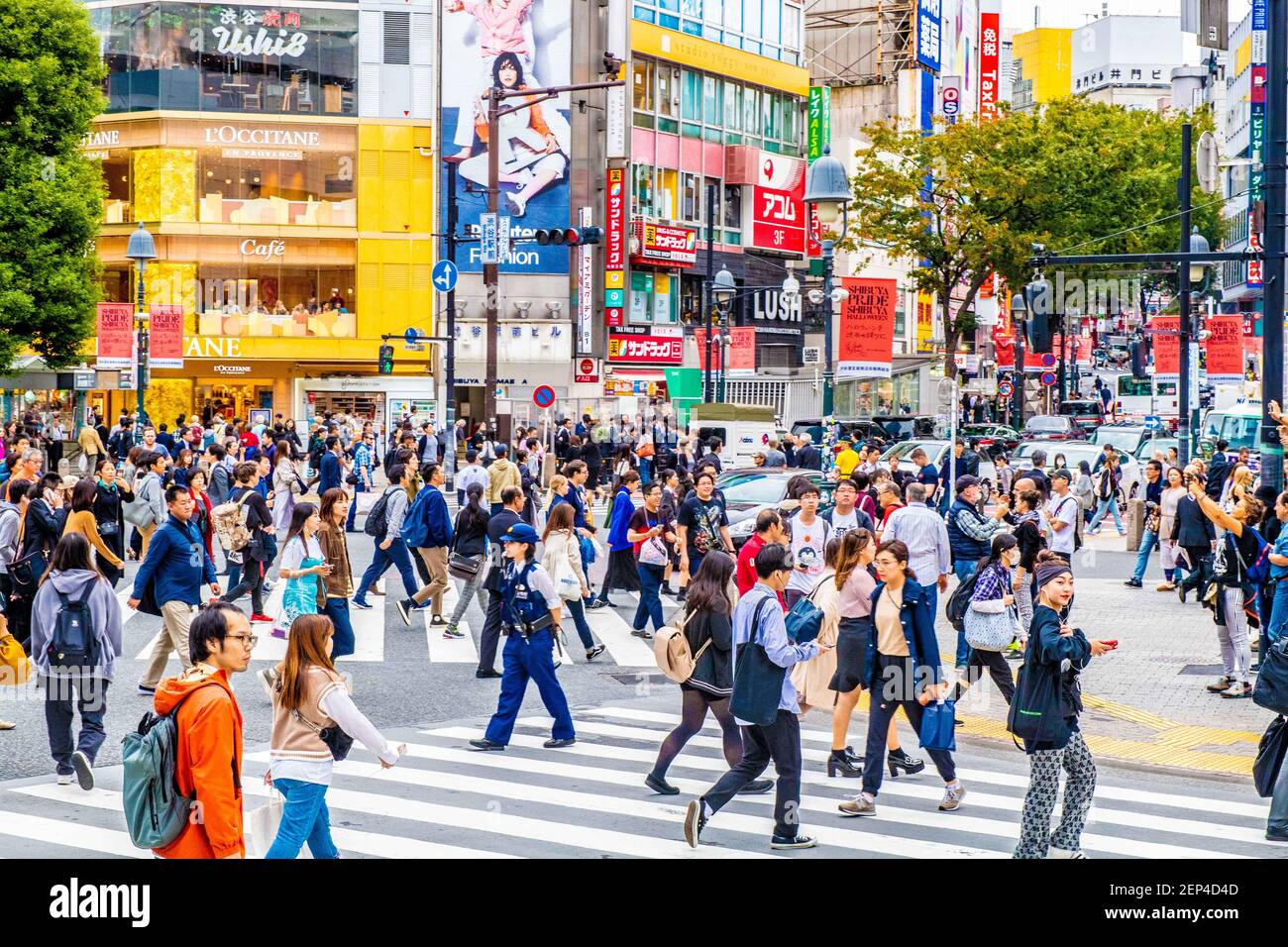 Shibuya Crossing the busiest intersection in the world in Tokyo, Japan ...