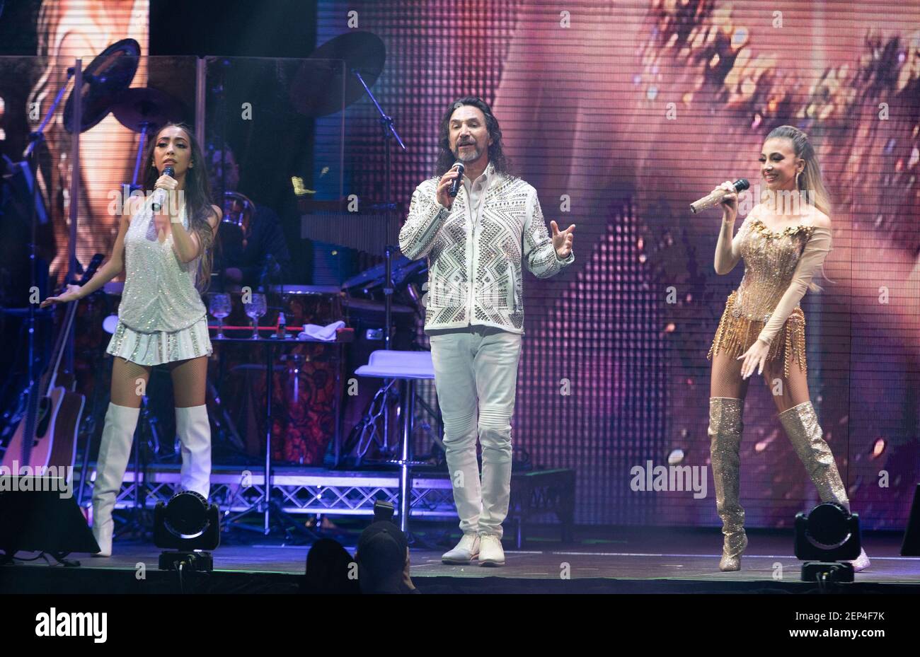 MIAMI, FL - OCT 26: Alison Solis, Marco Antonio Solis and Marla Solis ...