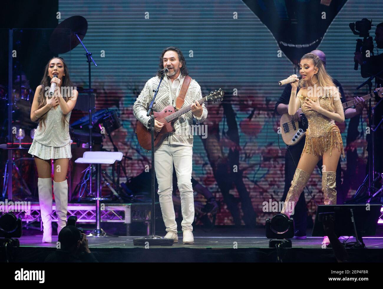 MIAMI, FL - OCT 26: Alison Solis, Marco Antonio Solis and Marla Solis ...