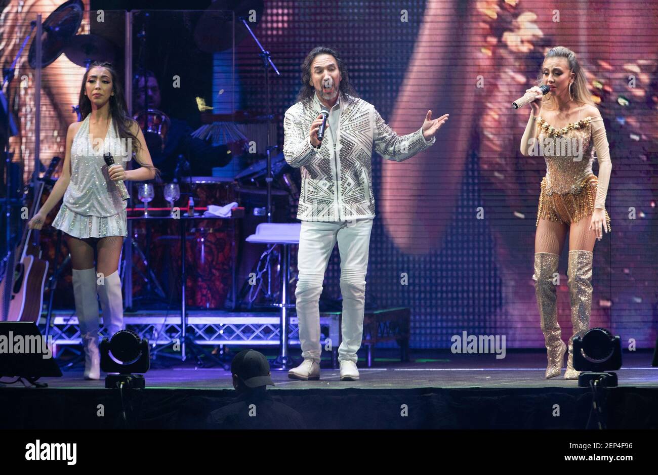 MIAMI, FL - OCT 26: Alison Solis, Marco Antonio Solis and Marla Solis ...