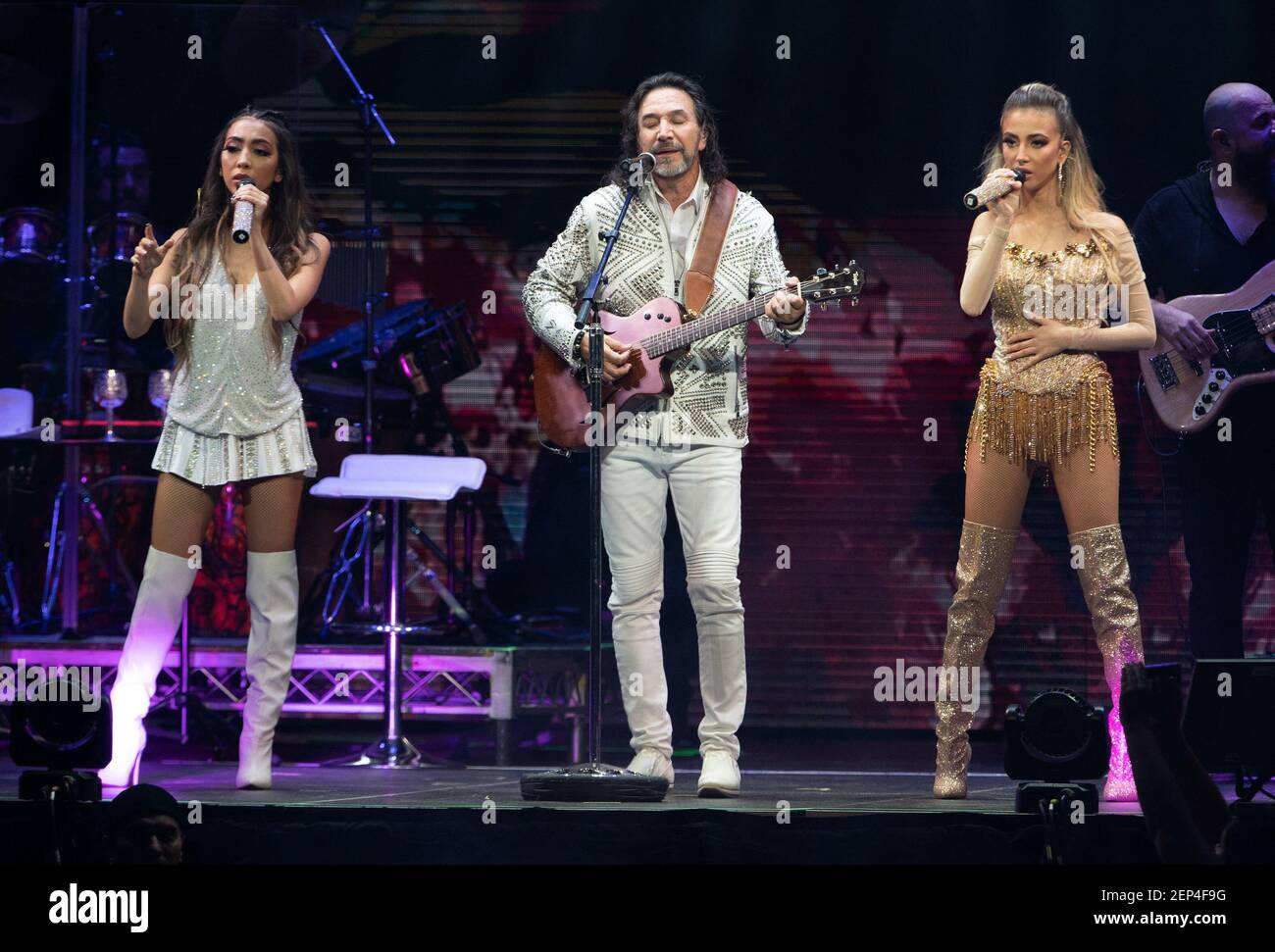 MIAMI, FL - OCT 26: Alison Solis, Marco Antonio Solis and Marla Solis ...