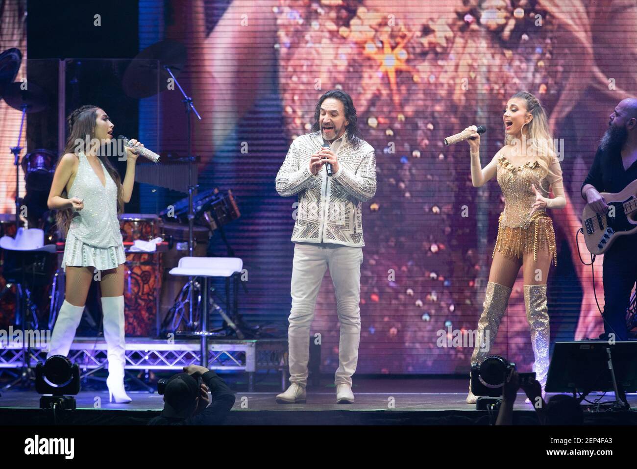 MIAMI, FL - OCT 26: Alison Solis, Marco Antonio Solis and Marla Solis ...