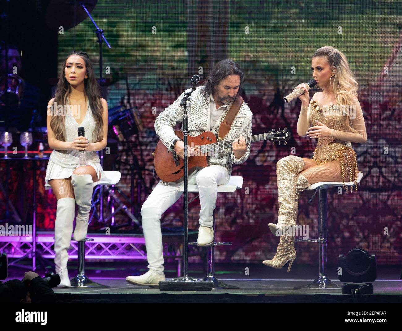 MIAMI, FL - OCT 26: Alison Solis, Marco Antonio Solis and Marla Solis ...