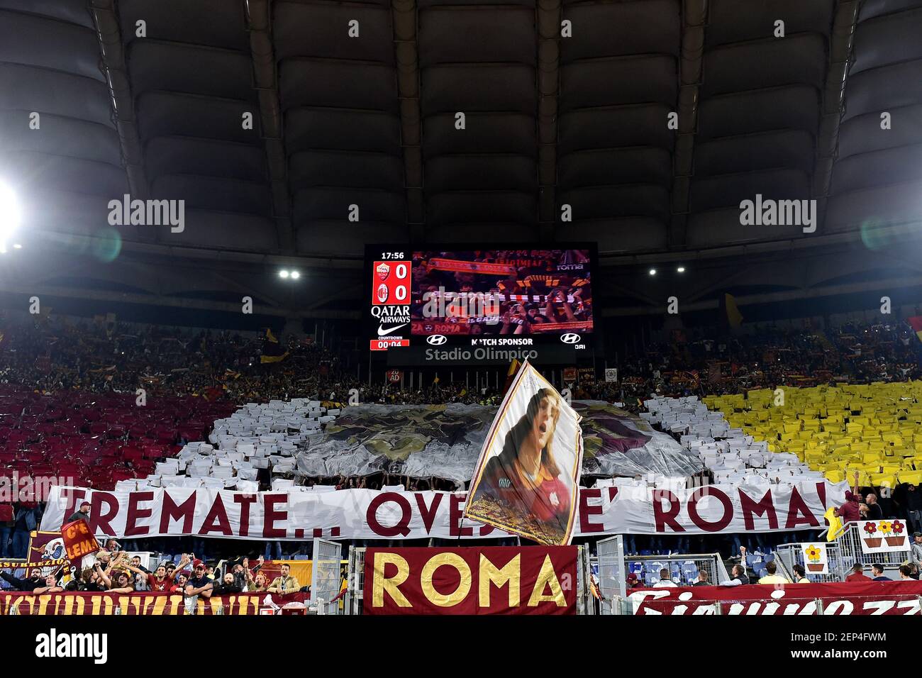 AS Roma fans cheer on Roma 27-10-2019 Stadio Olimpico Football Serie A ...