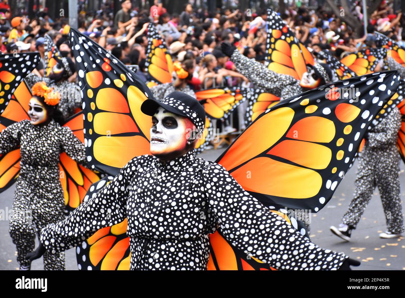 MEXICO CITY, MEXICO - OCTOBER 27: Participants dressed as monarch ...