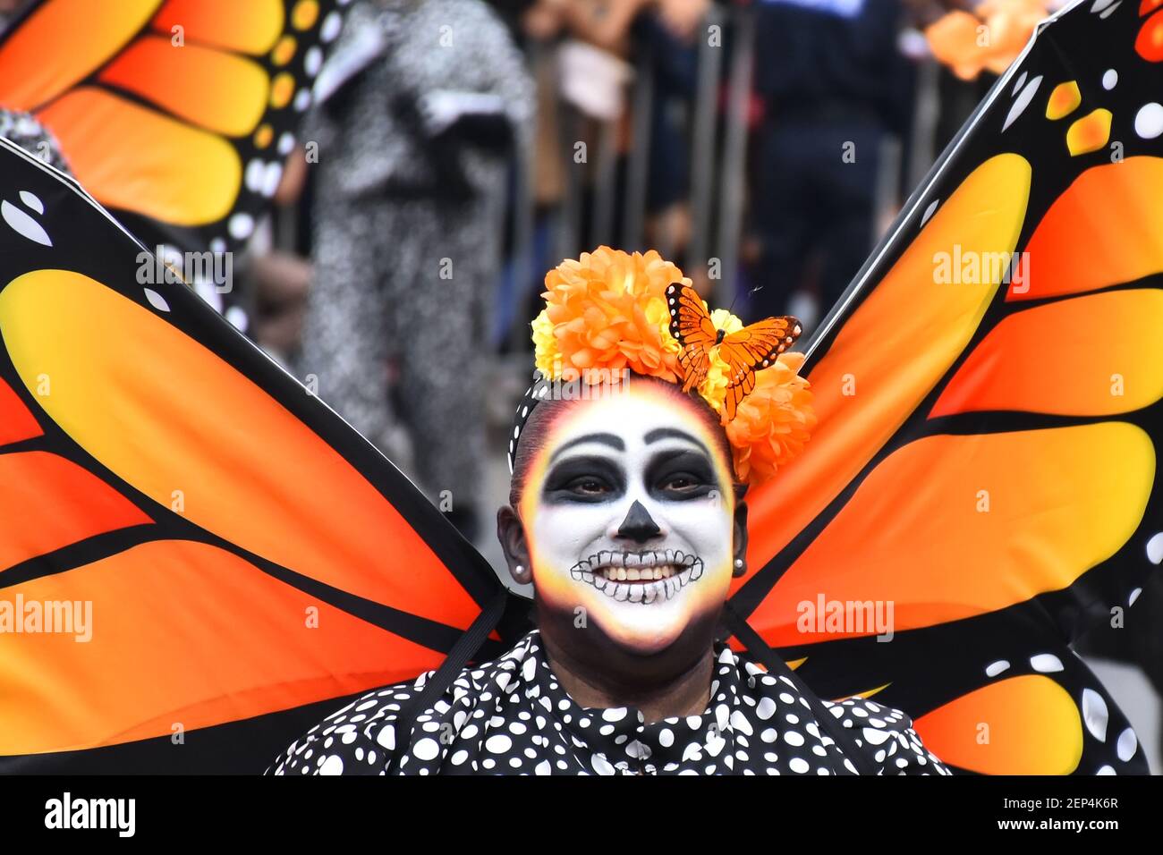 MEXICO CITY, MEXICO - OCTOBER 27: Participants dressed as monarch ...