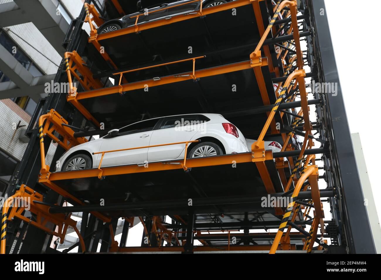 A multi-storey car park, which extends to the sky and contains 40 more ...