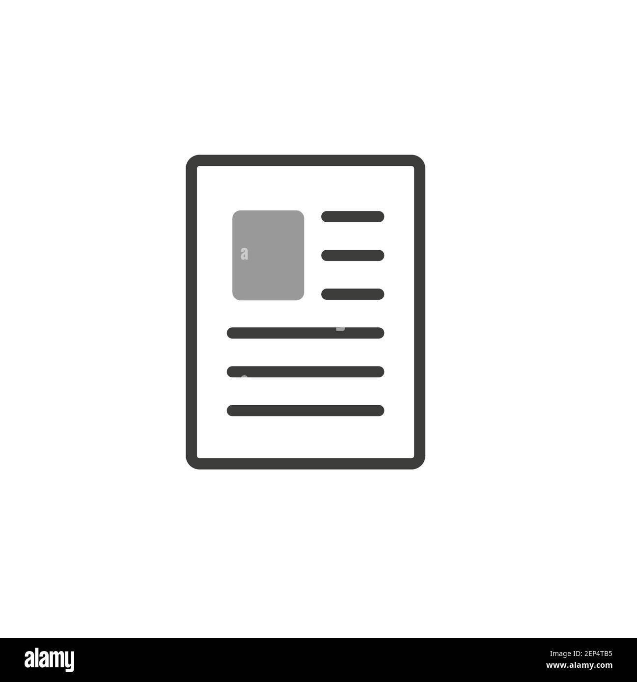 Form icon vector. Document file sign outline style isolated on white ...