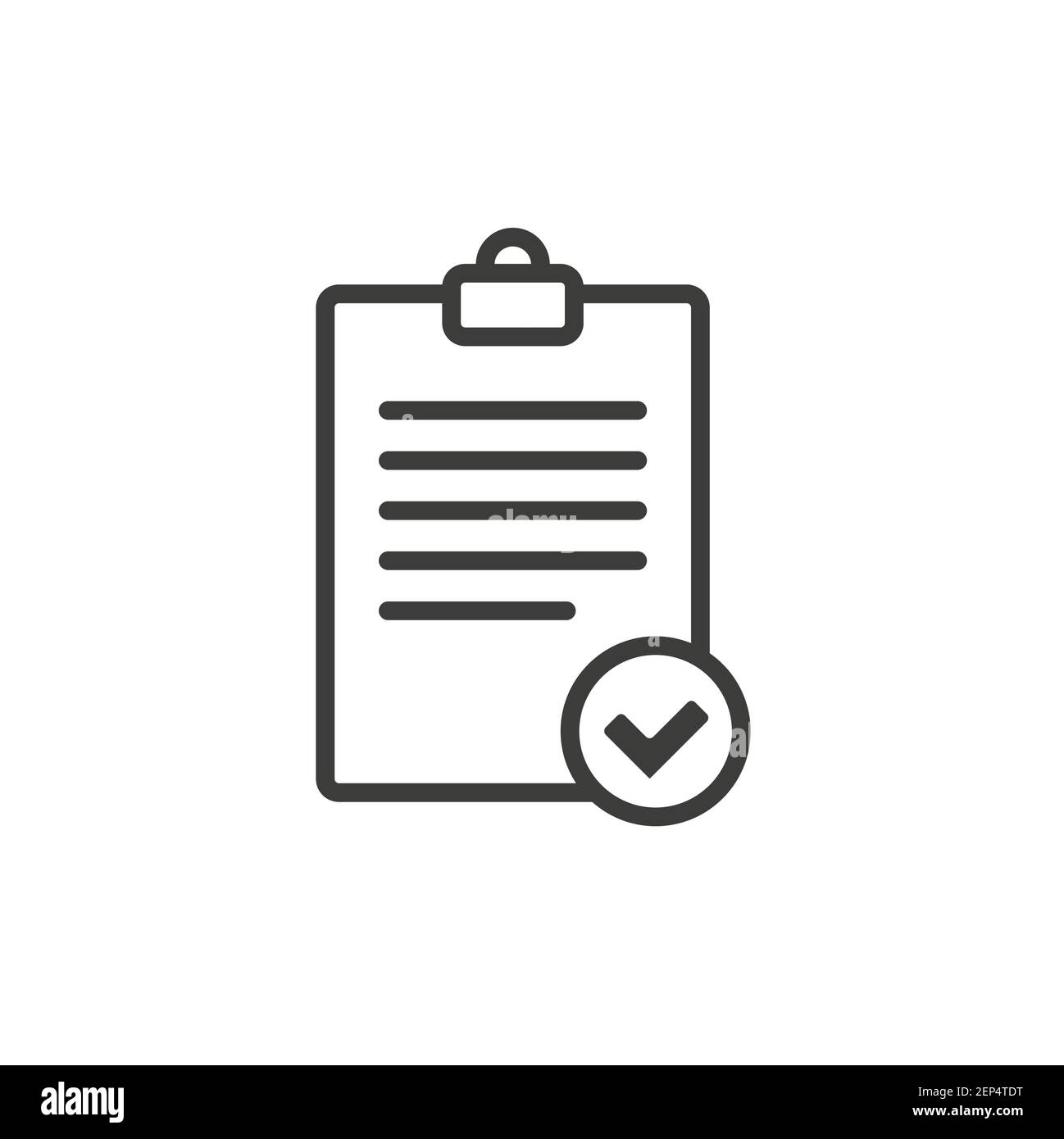 File verify approved icon vector outline black sign isolated on white ...
