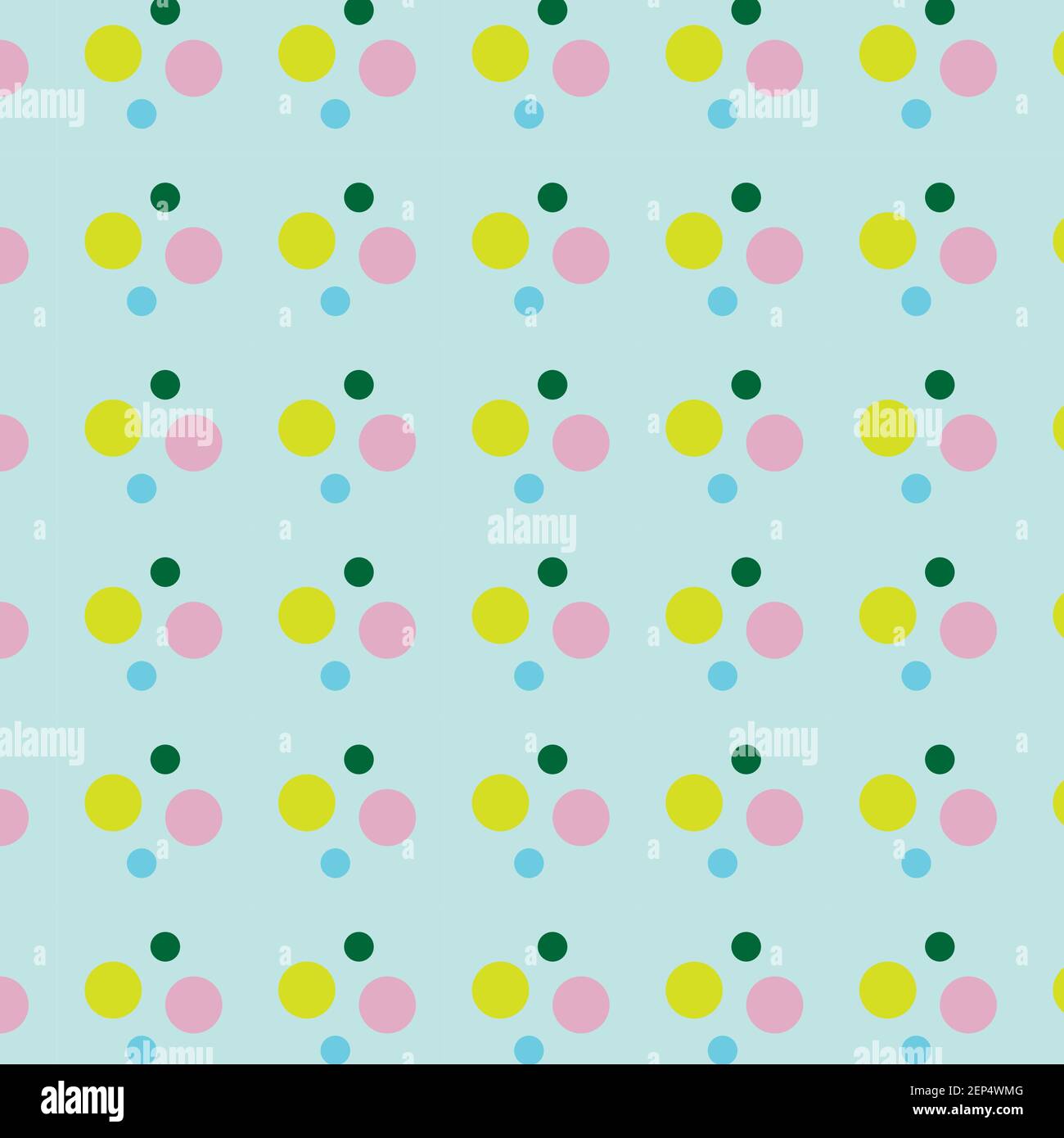 Blue And Green Polka Dots Background