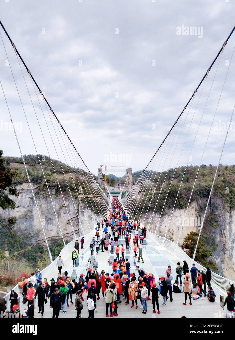 Hunan,CHINA-Yuntiandu, also known as Zhangjiajie Grand Canyon Glass ...