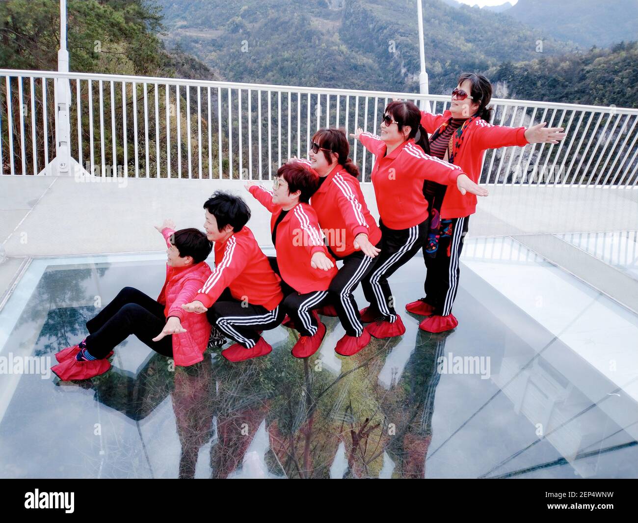 Hunan,CHINA-Yuntiandu, also known as Zhangjiajie Grand Canyon Glass ...