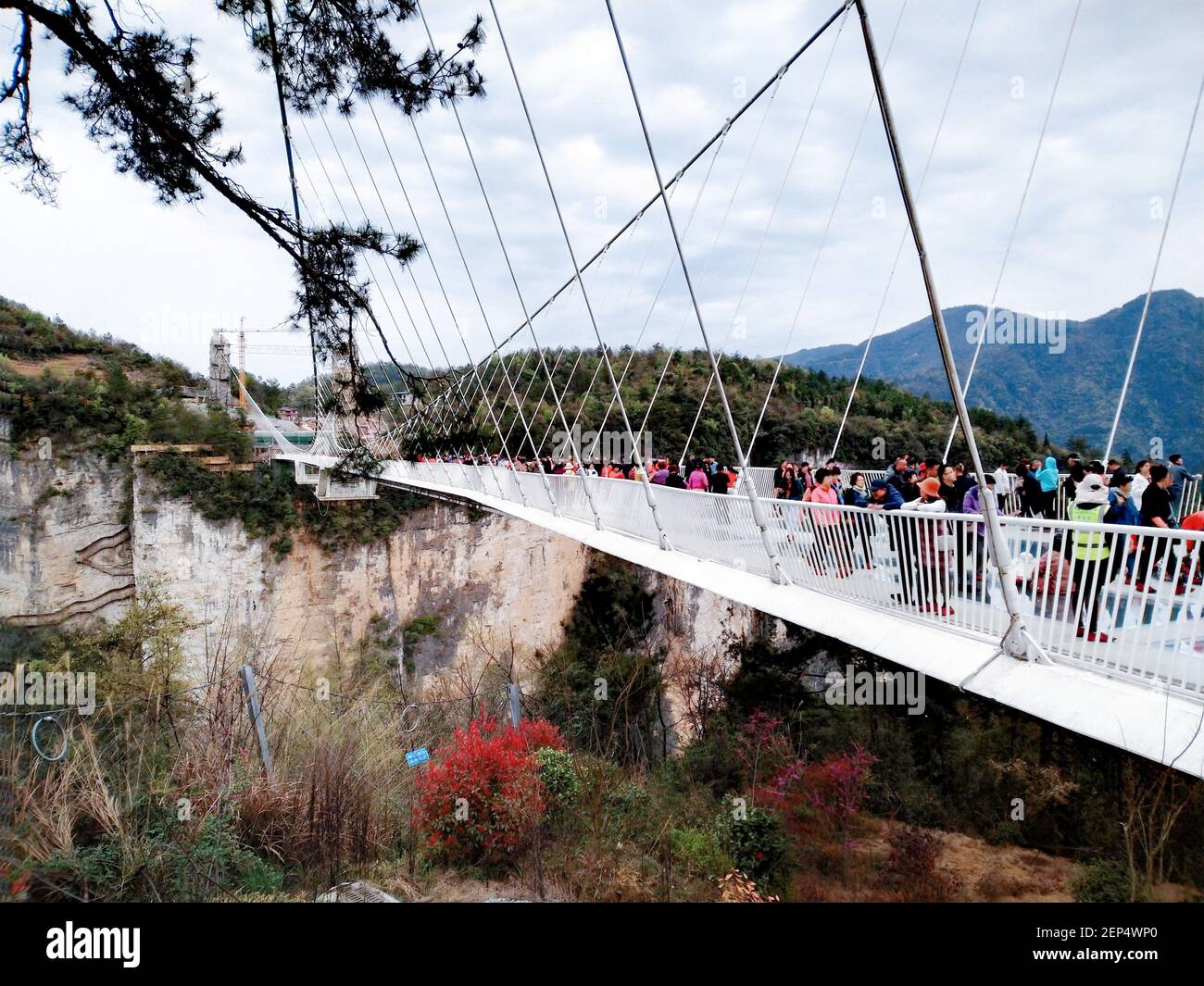 Hunan,CHINA-Yuntiandu, also known as Zhangjiajie Grand Canyon Glass ...