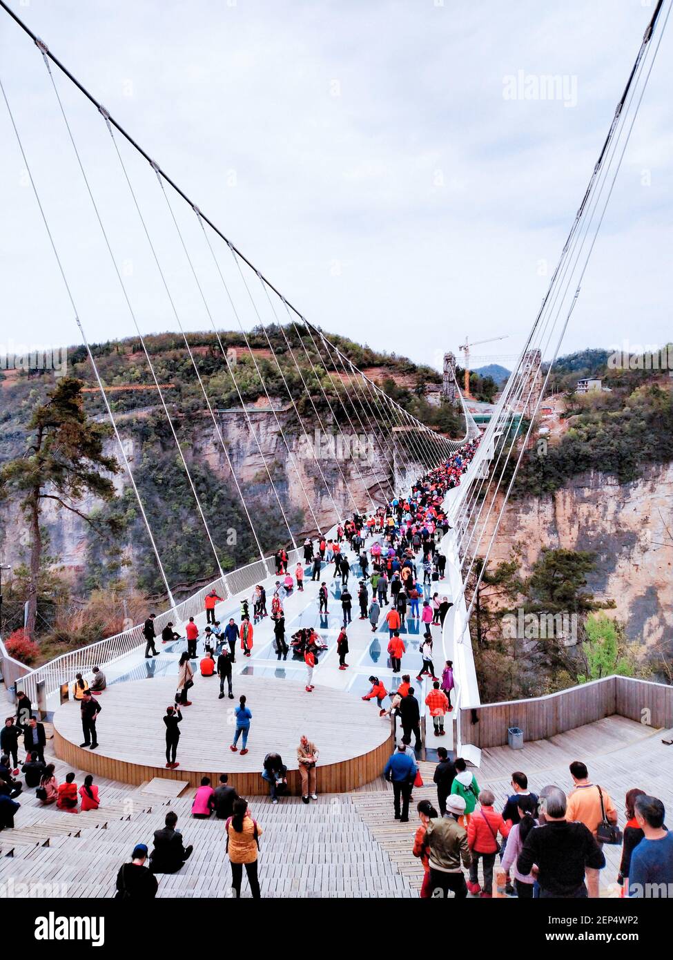Hunan,CHINA-Yuntiandu, also known as Zhangjiajie Grand Canyon Glass ...