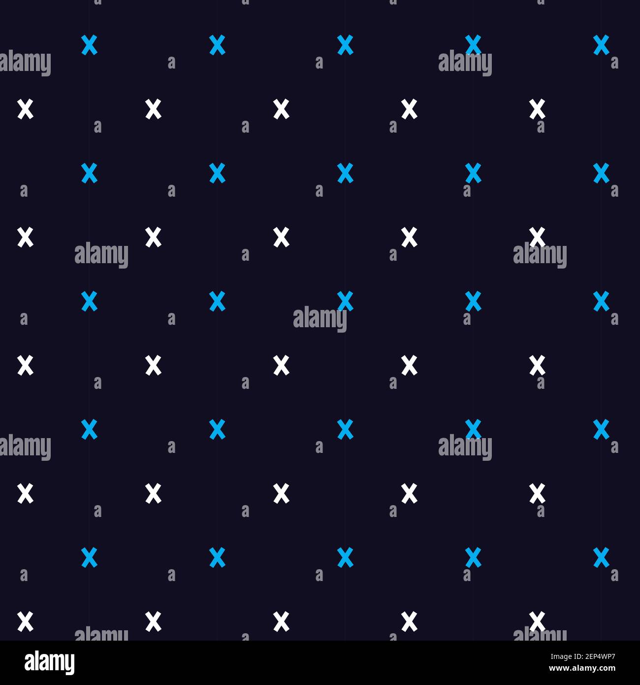 Small cross in white and blue color pattern on dark blue background for ...