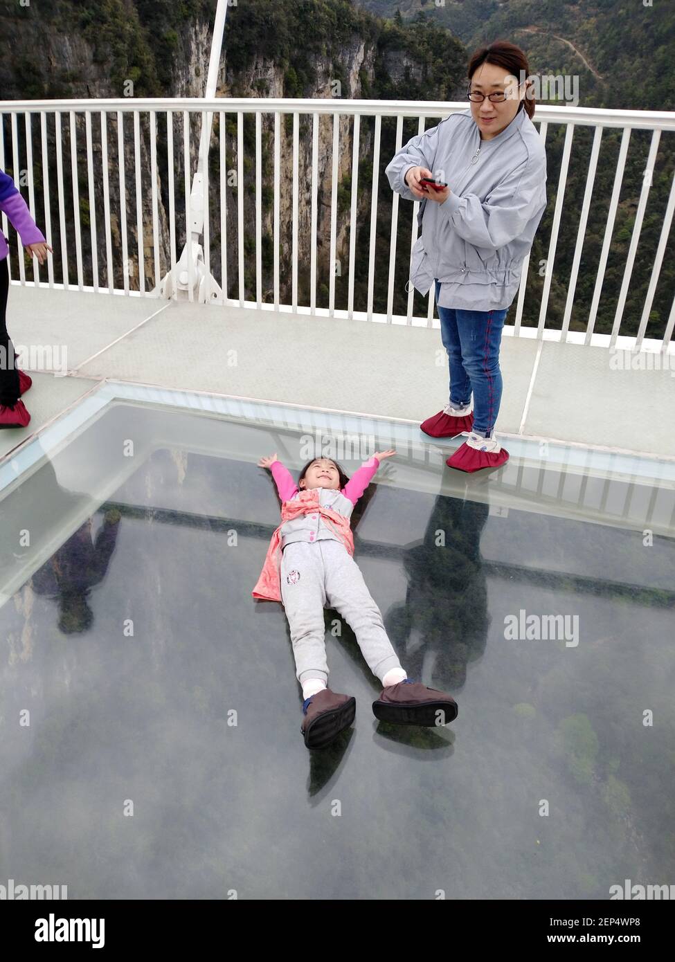 Hunan,CHINA-Yuntiandu, also known as Zhangjiajie Grand Canyon Glass ...