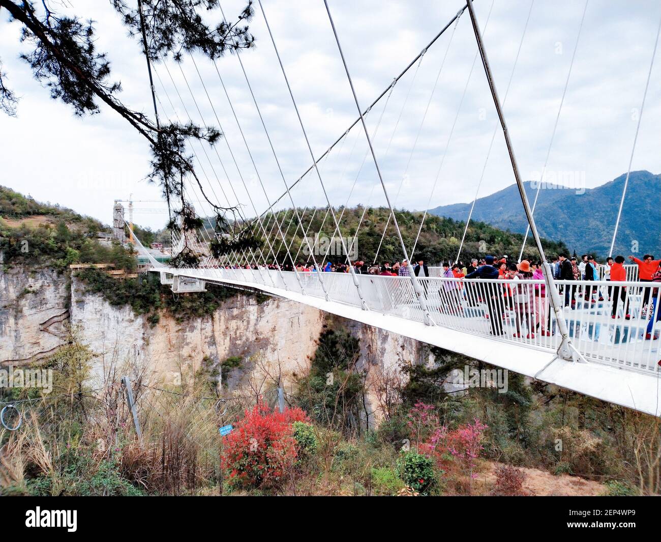 Hunan,CHINA-Yuntiandu, also known as Zhangjiajie Grand Canyon Glass ...