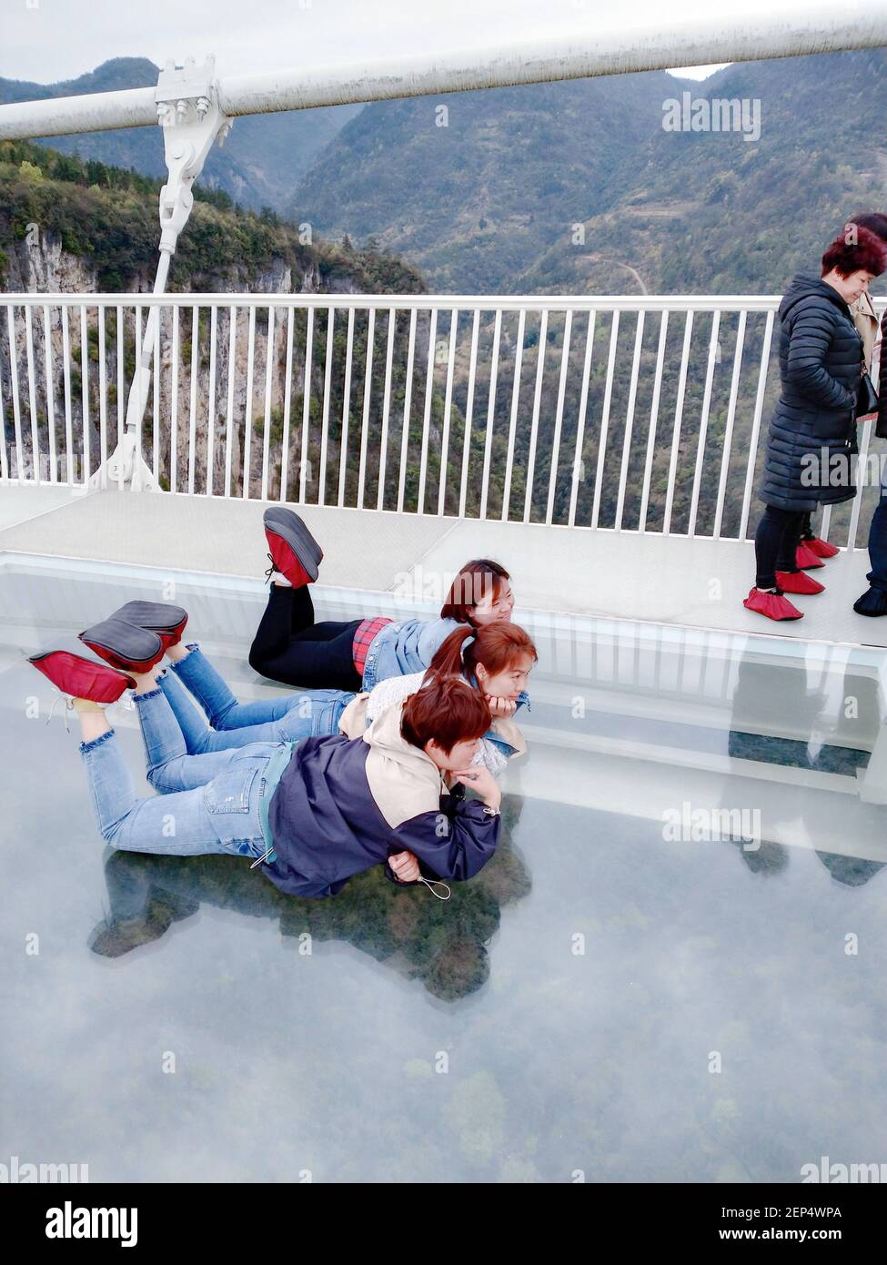 Hunan,CHINA-Yuntiandu, also known as Zhangjiajie Grand Canyon Glass ...