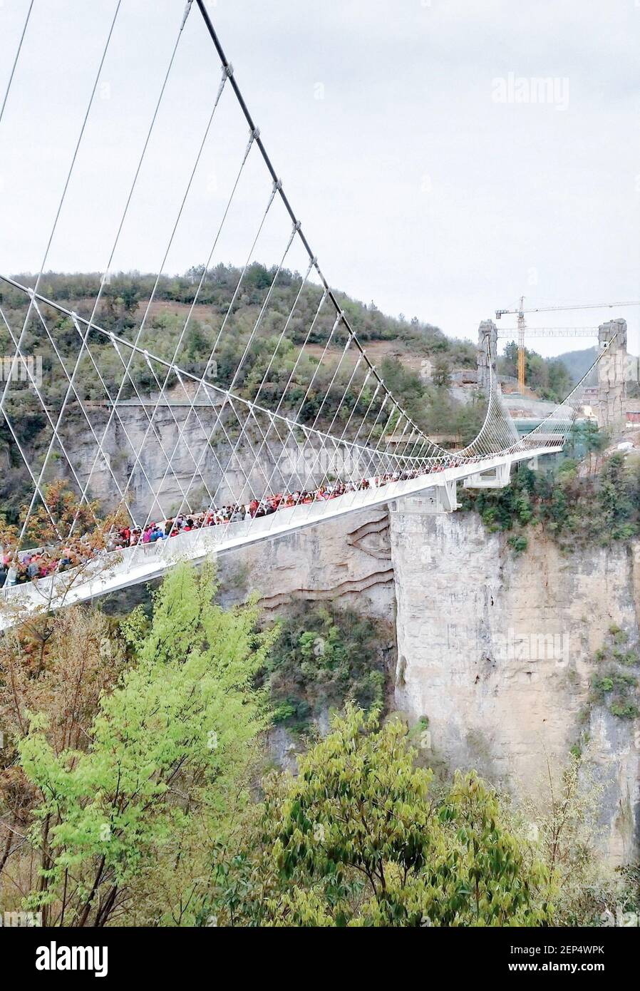 Hunan,CHINA-Yuntiandu, also known as Zhangjiajie Grand Canyon Glass ...
