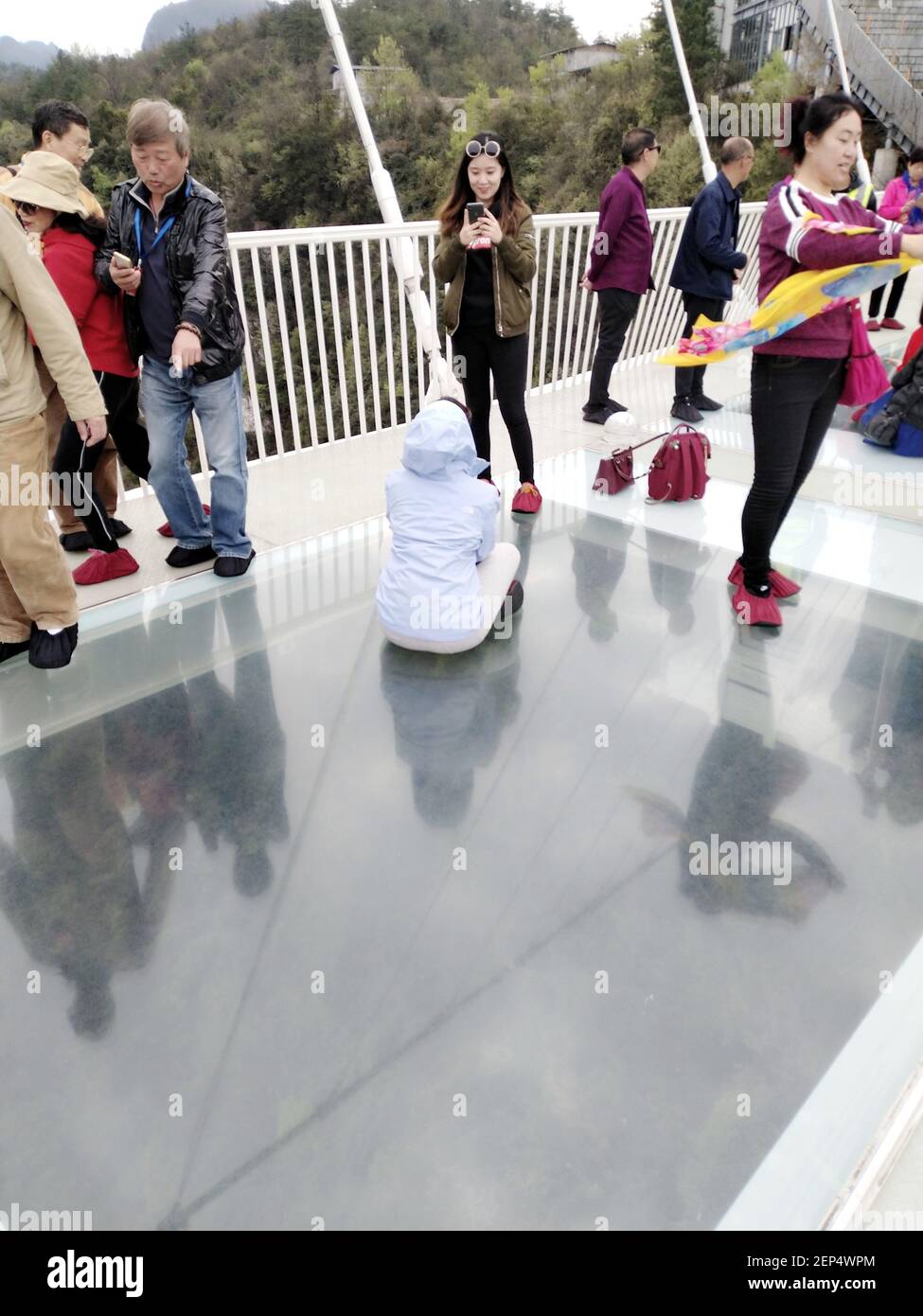 Hunan,CHINA-Yuntiandu, also known as Zhangjiajie Grand Canyon Glass ...