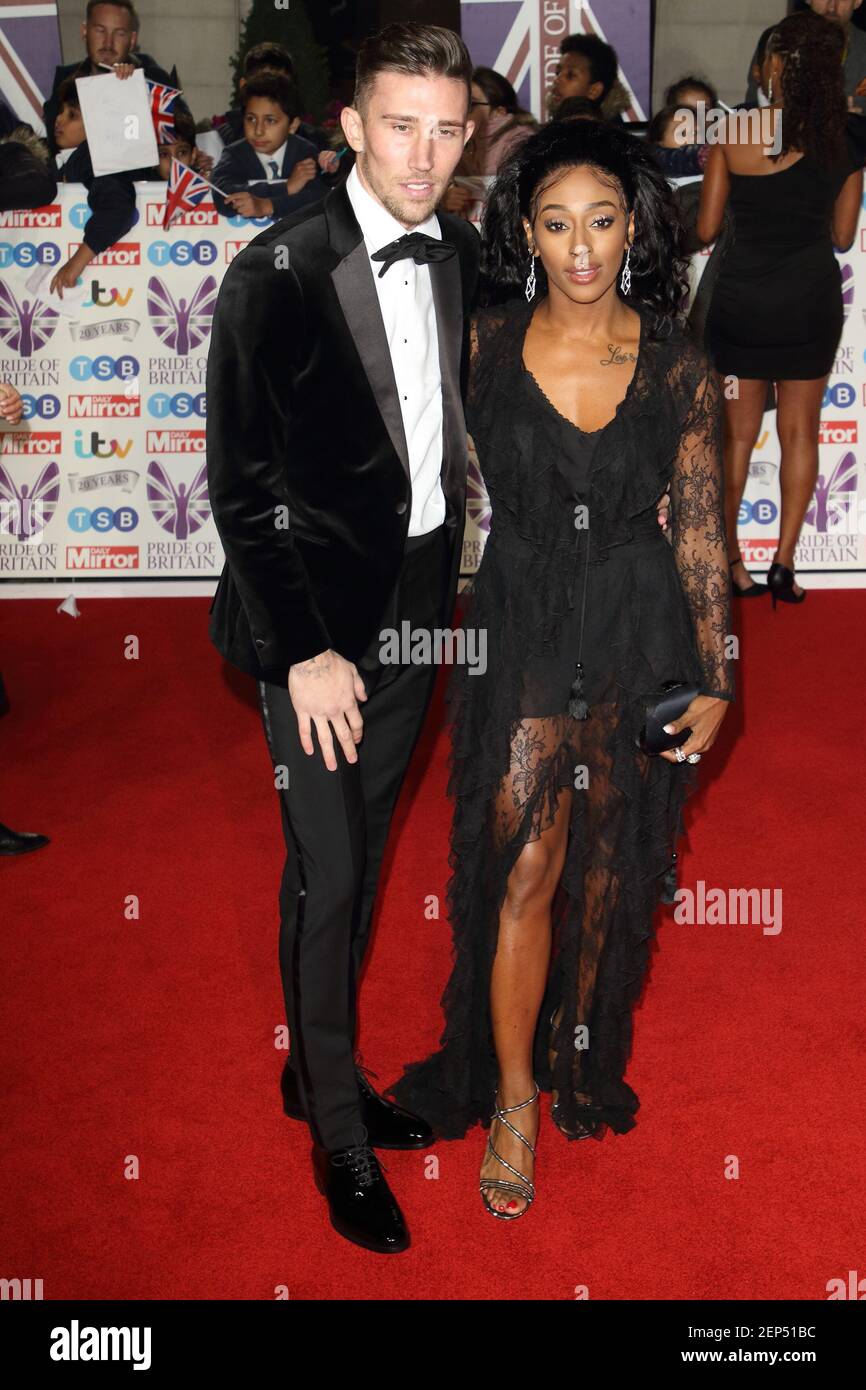 Angus McDonald and Alexandra Burke on the red carpet at The Daily ...