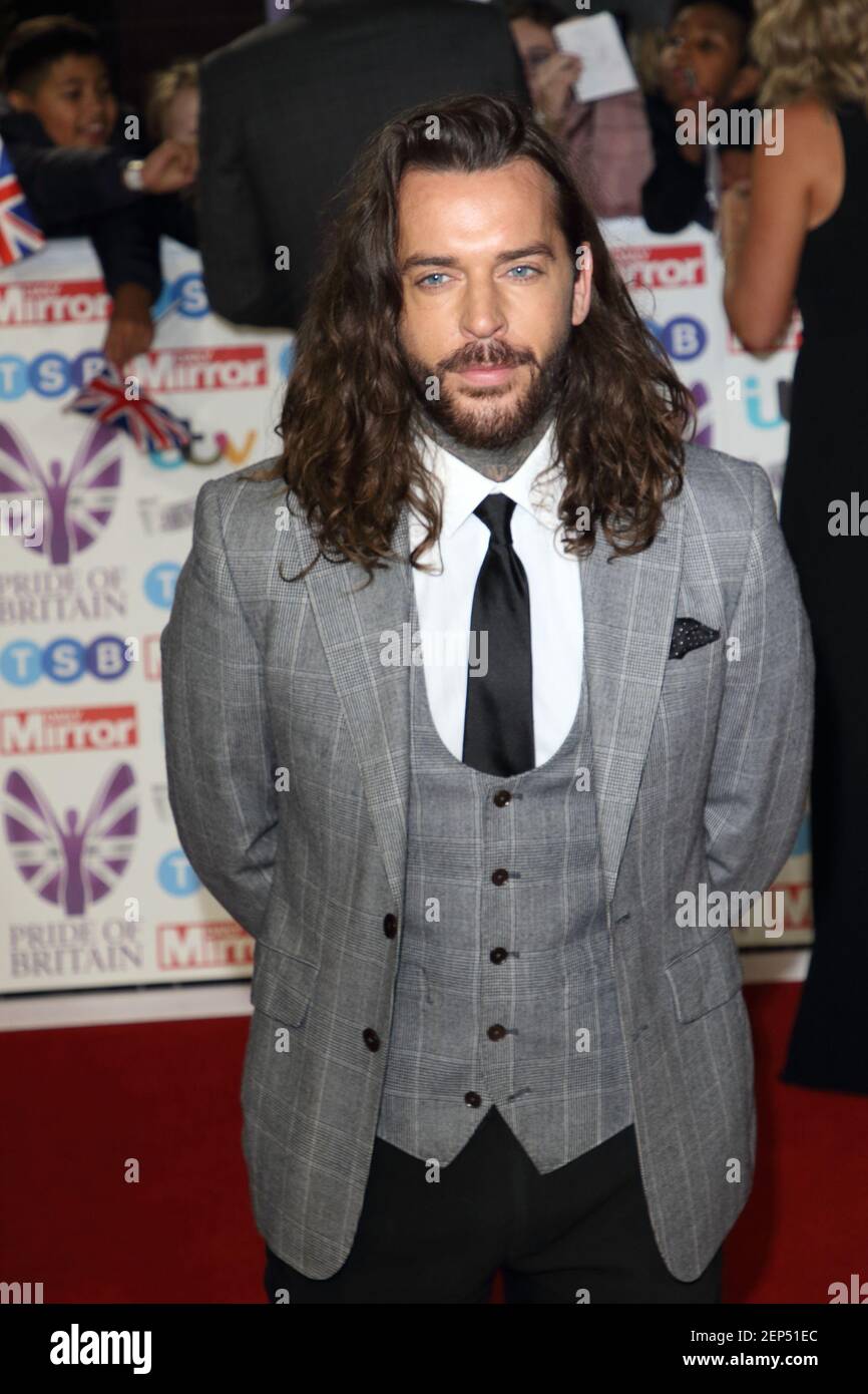 Peter Wicks on the red carpet at The Daily Mirror Pride of Britain ...
