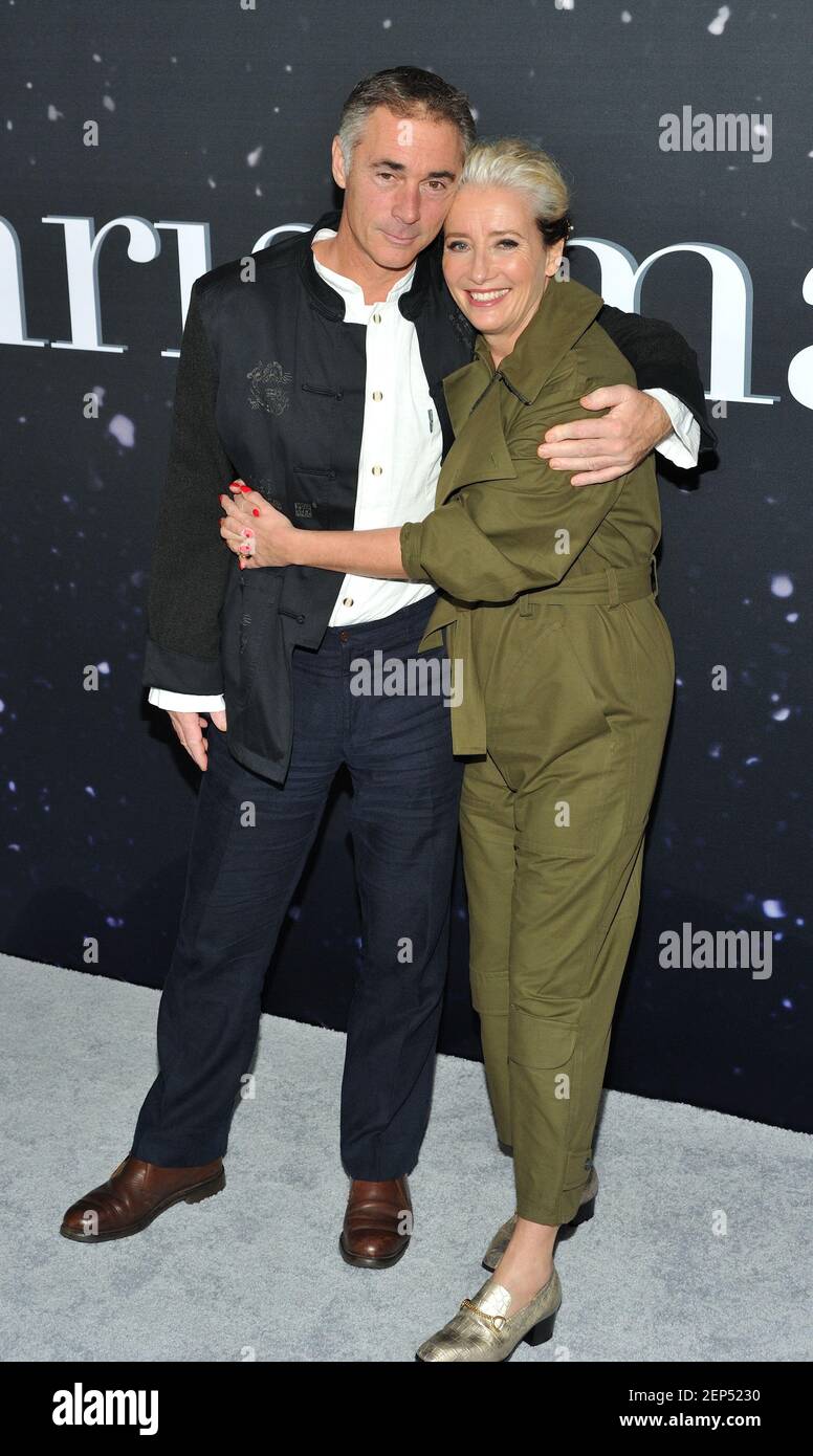 L-R: Writer Greg Wise and actress Emma Thompson attend the premiere of ...