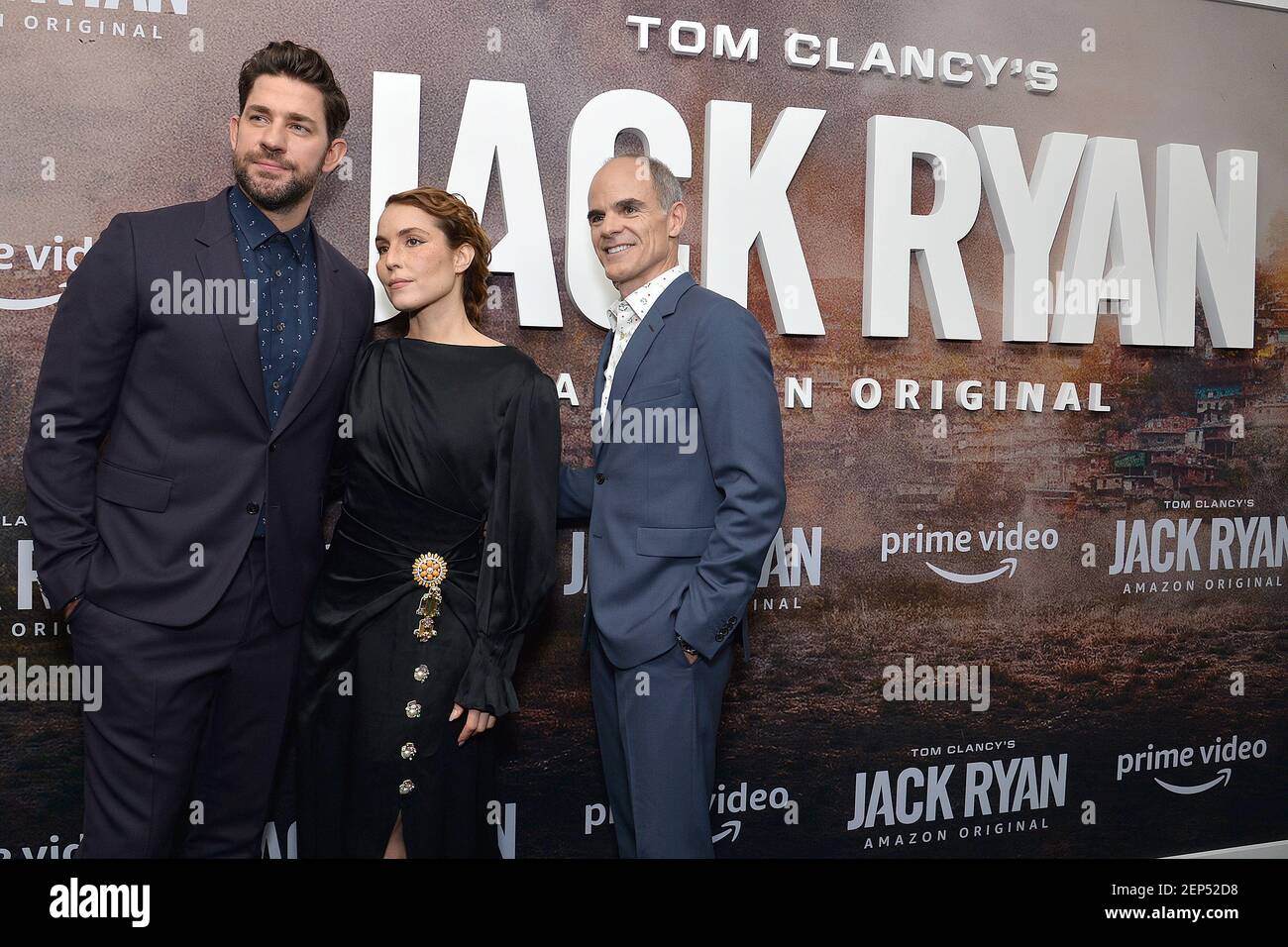 (L-R) Actors John Krasinksi, Noomi Rapace and Michael Kelly attend The ...