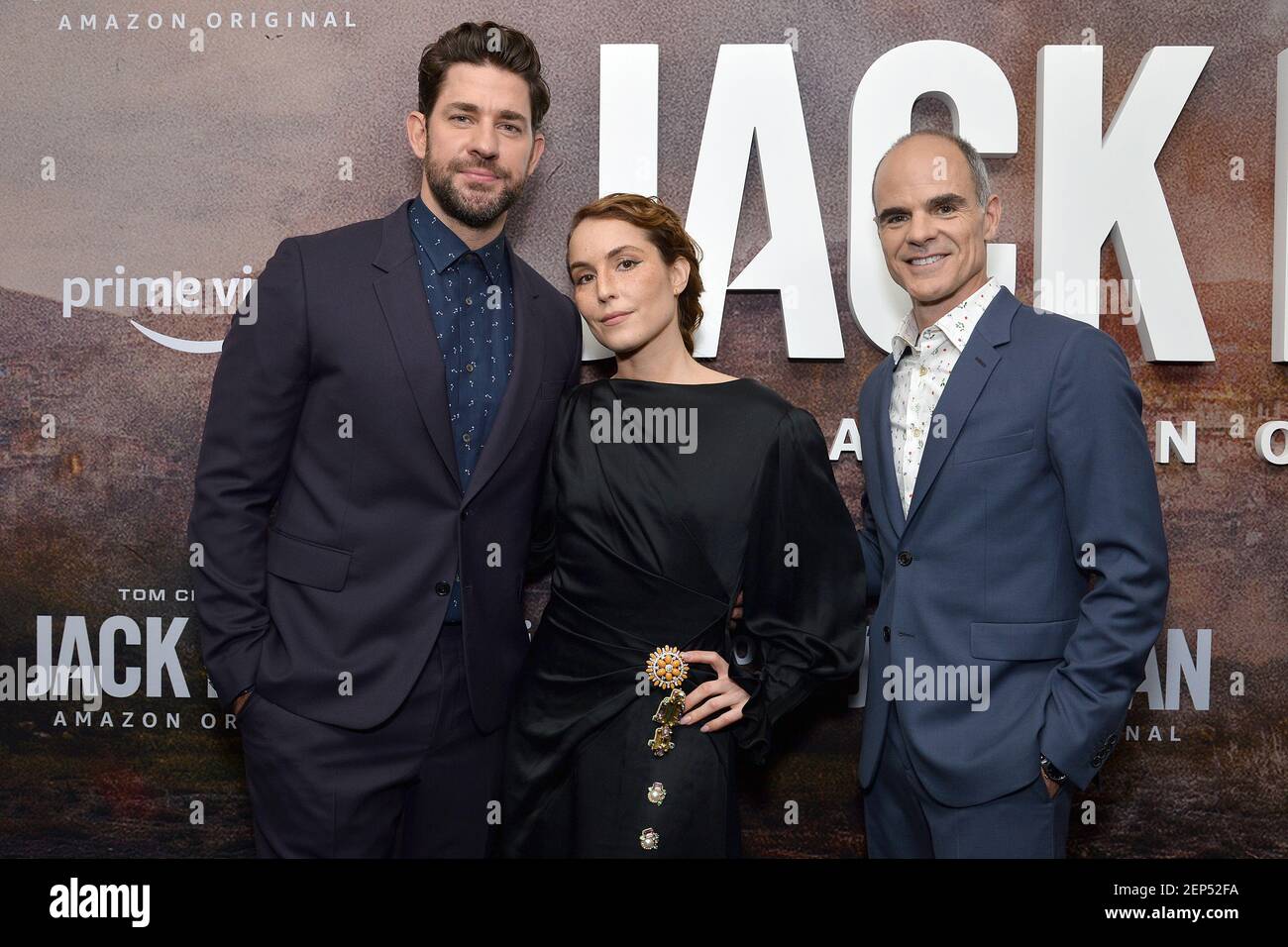 (L-R) Actors John Krasinksi, Noomi Rapace and Michael Kelly attend The ...