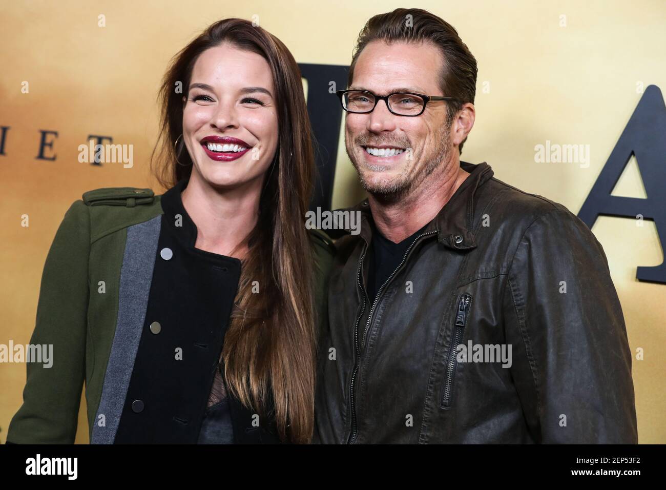 LOS ANGELES, CALIFORNIA, USA - OCTOBER 29: Liz Godwin and Jason Lewis ...