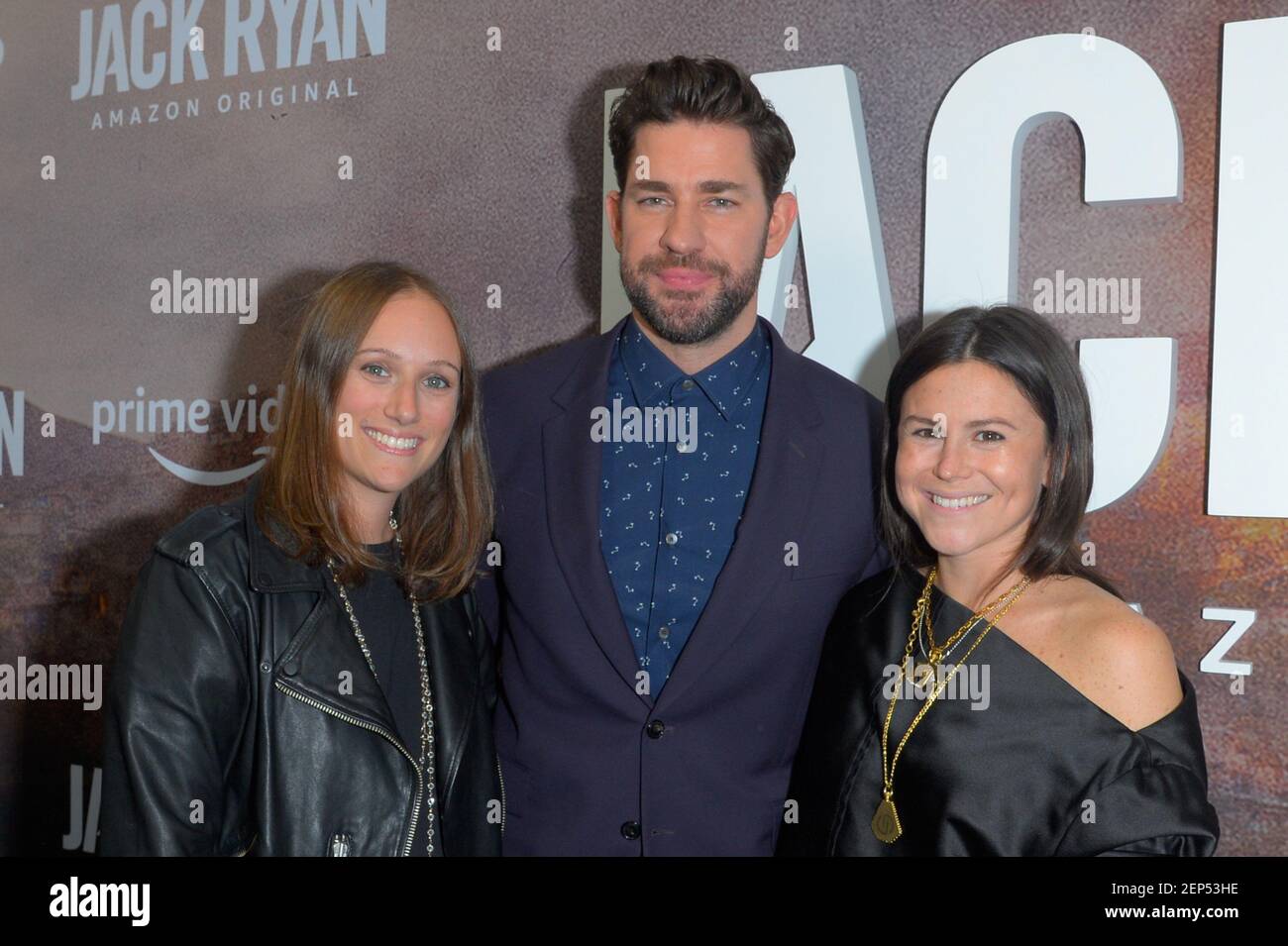 John Krasinski (C) and guests attend the Season Two Premiere of Tom ...