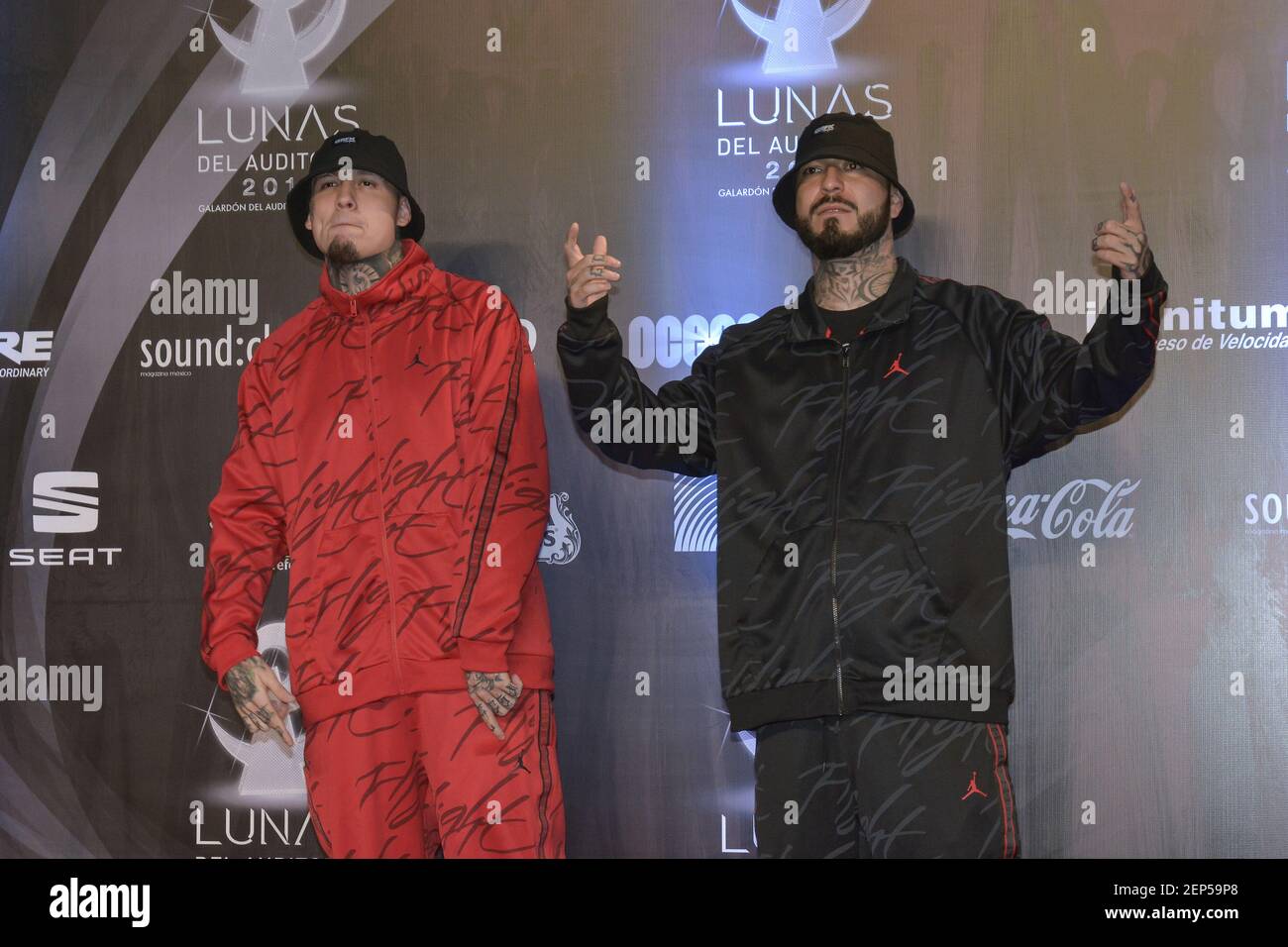 MEXICO CITY, MEXICO - OCTOBER 30: Dharius, Tiro Loco poses for photos ...