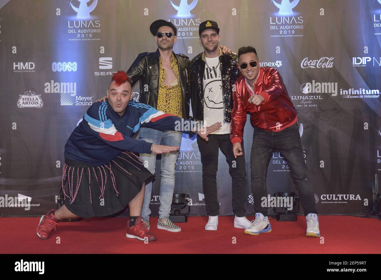 MEXICO CITY, MEXICO - OCTOBER 30: Integrants of Los Caligaris band ...