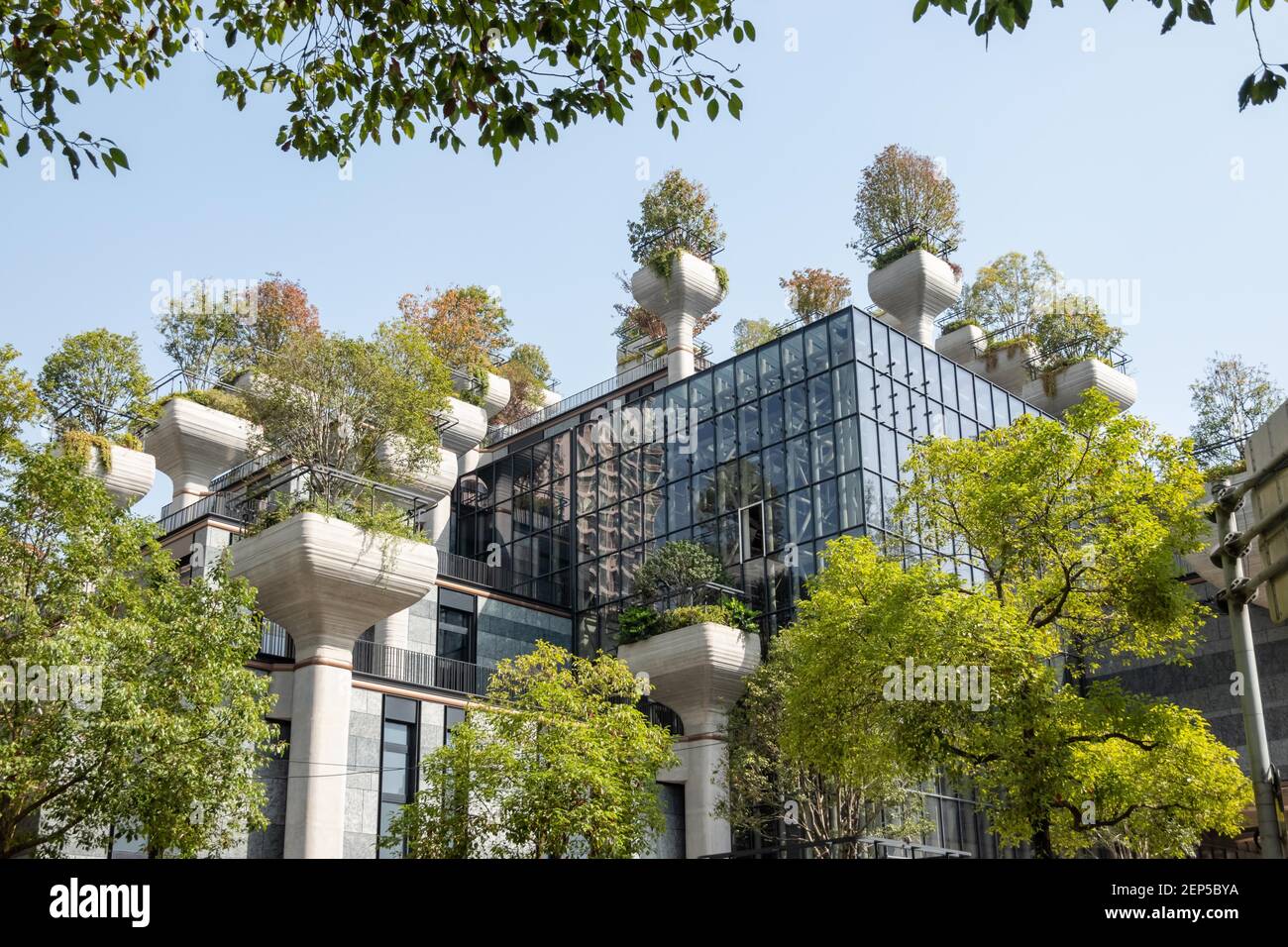 A view of 1000 trees, a commercial and entertainment complex owned by ...