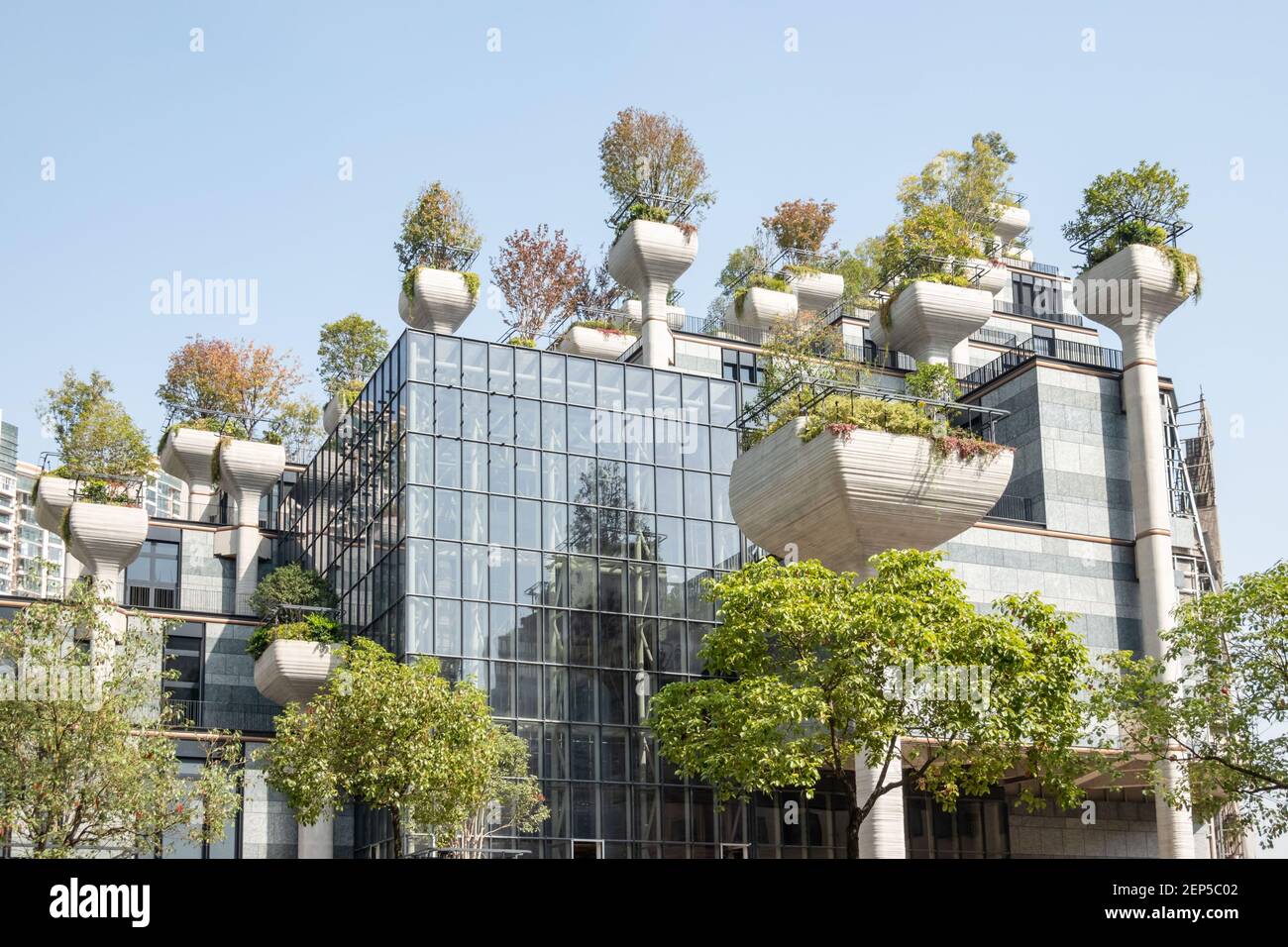 A view of 1000 trees, a commercial and entertainment complex owned by ...