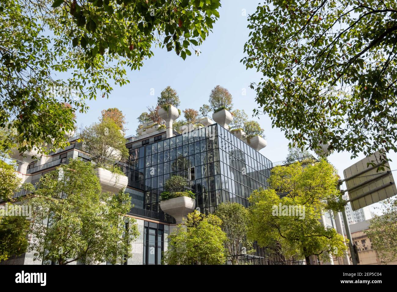 A view of 1000 trees, a commercial and entertainment complex owned by ...