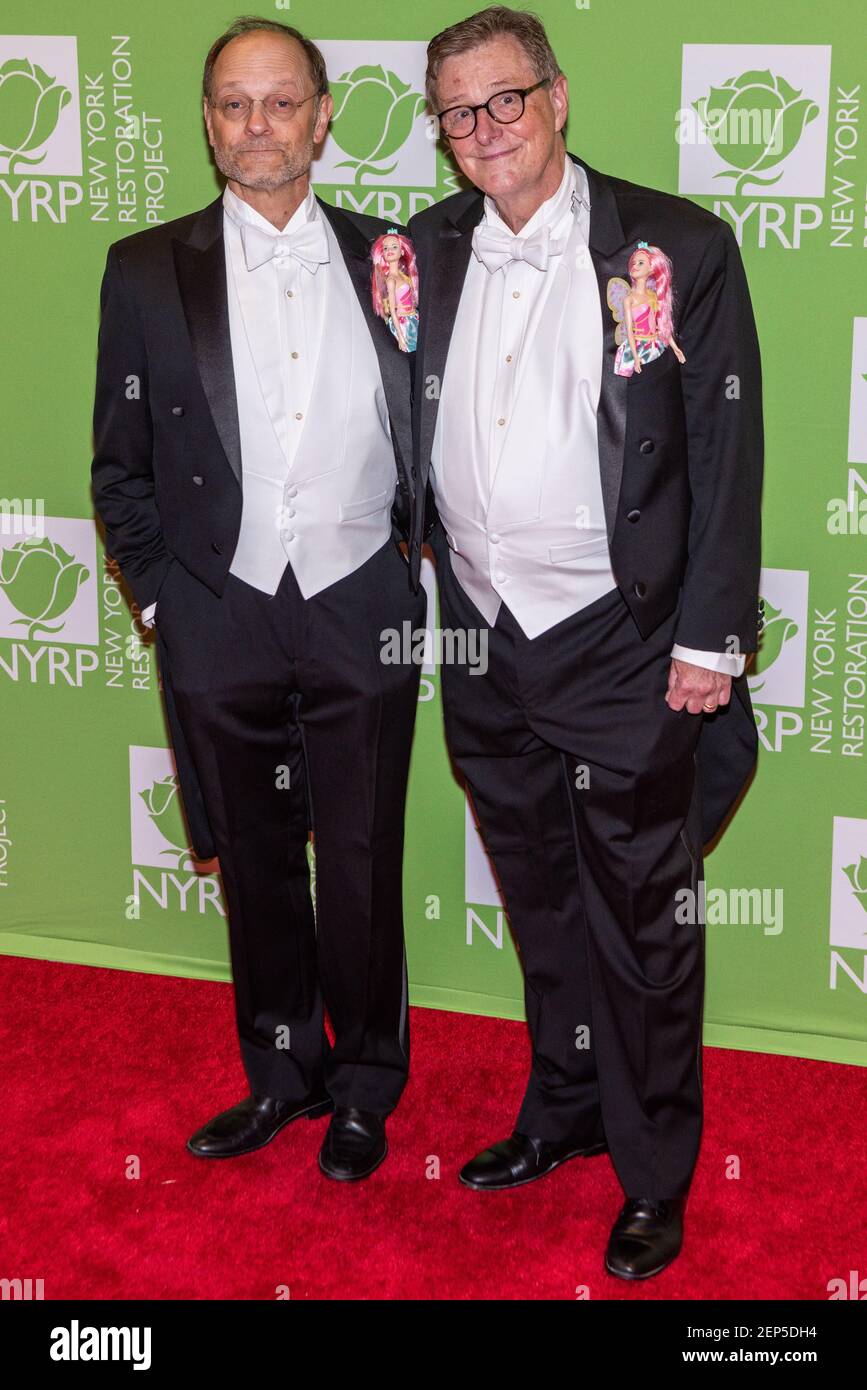David Hyde Pierce and Brian Hargrove attend Bette Midler's Hulaween Gala at the Midtown Hilton ...