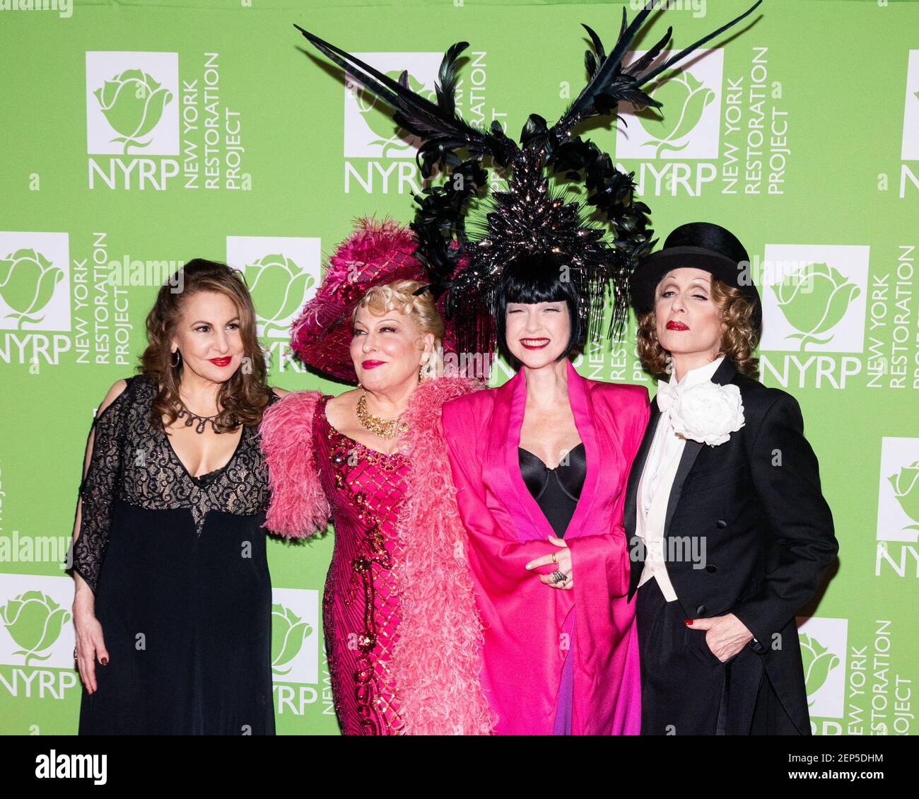 Kathy Najimy, Bette Midler, Cyndi Lauper, and Judith Light attend Bette ...