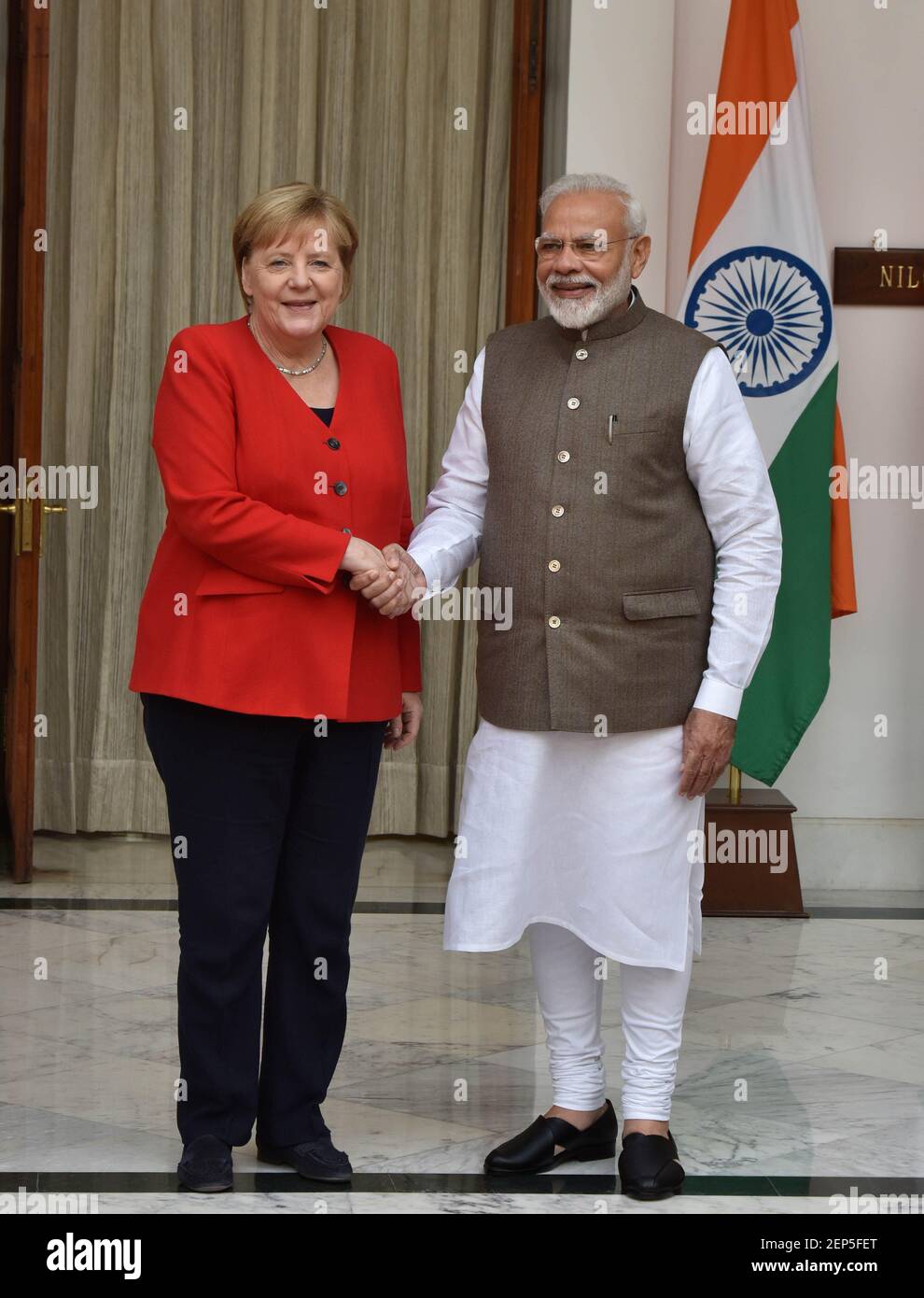 NEW DELHI, INDIA - NOVEMBER 1: Prime Minister Narendra Modi shake hands ...