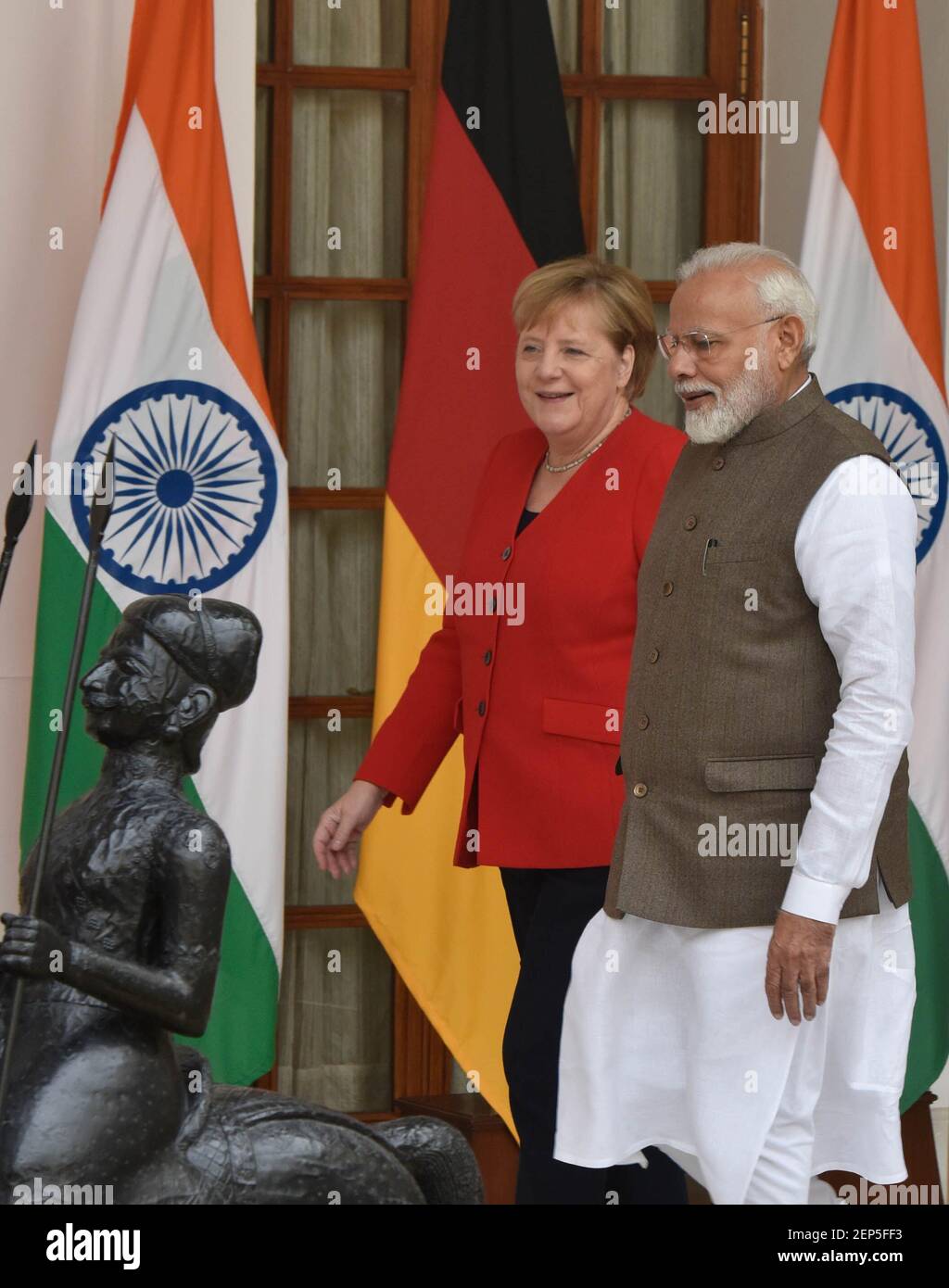NEW DELHI, INDIA - NOVEMBER 1: Prime Minister Narendra Modi and German ...