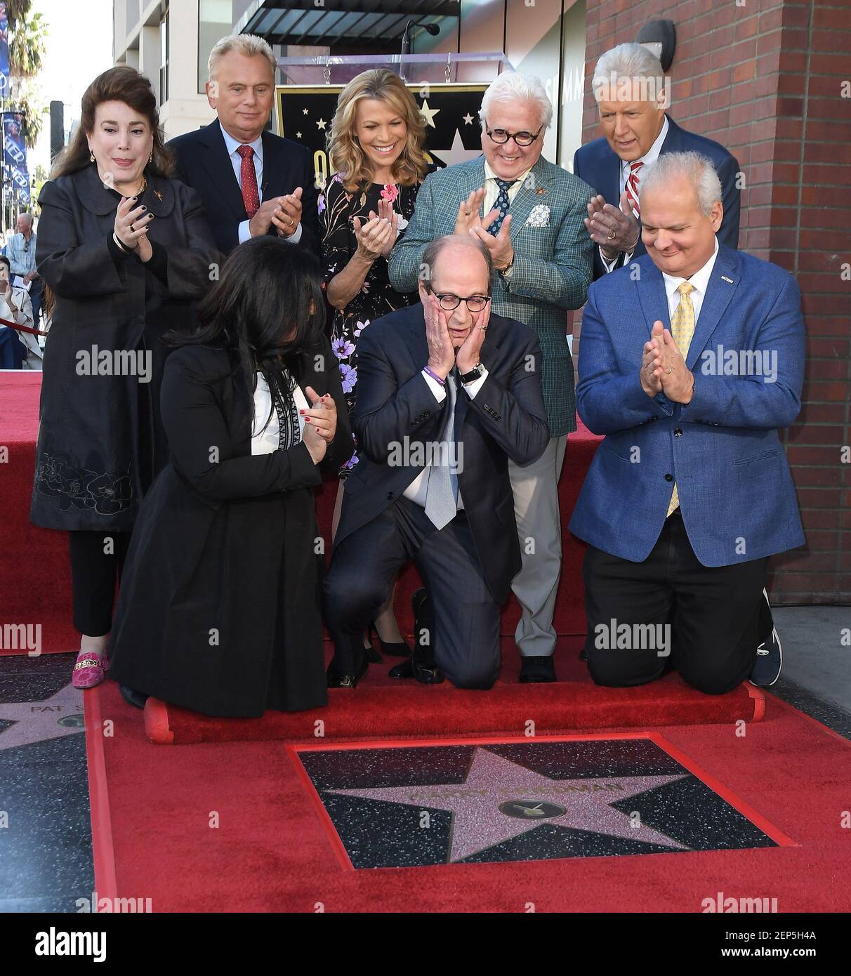 (L-R) Donelle Dadigan, Rana Ghadban, Pat Sajak, Vanna White, Harry ...