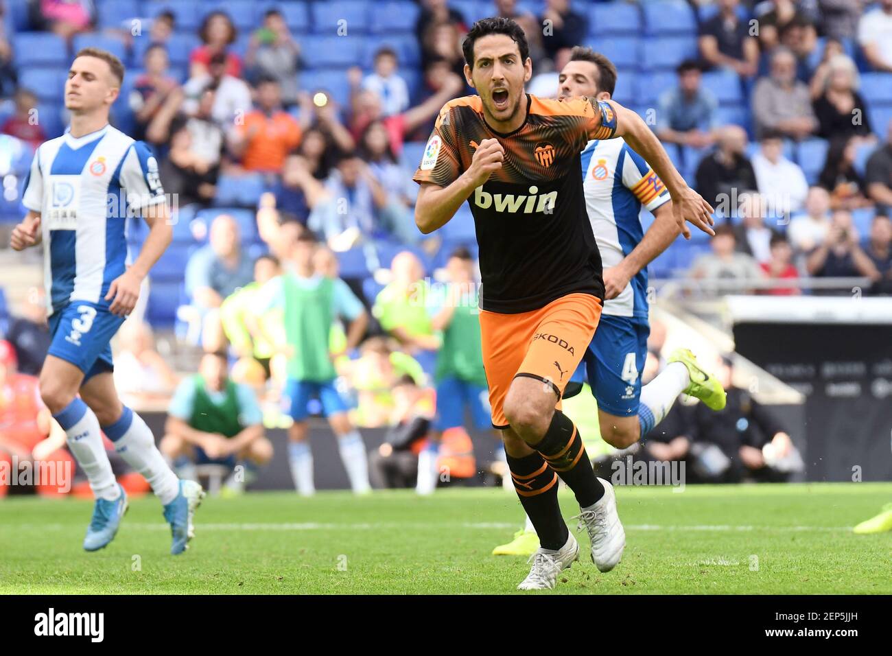 Daniel Parejo of Valencia CF celebrates his goal during the match RCD ...