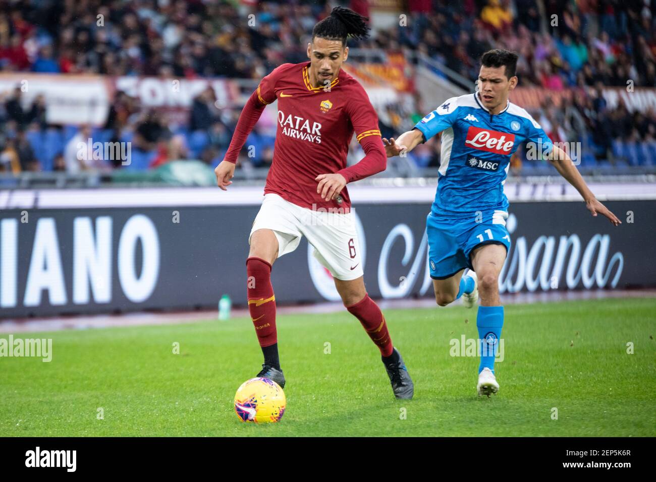 Chris Smalling of AS Roma seen in action during the Italian Serie A ...