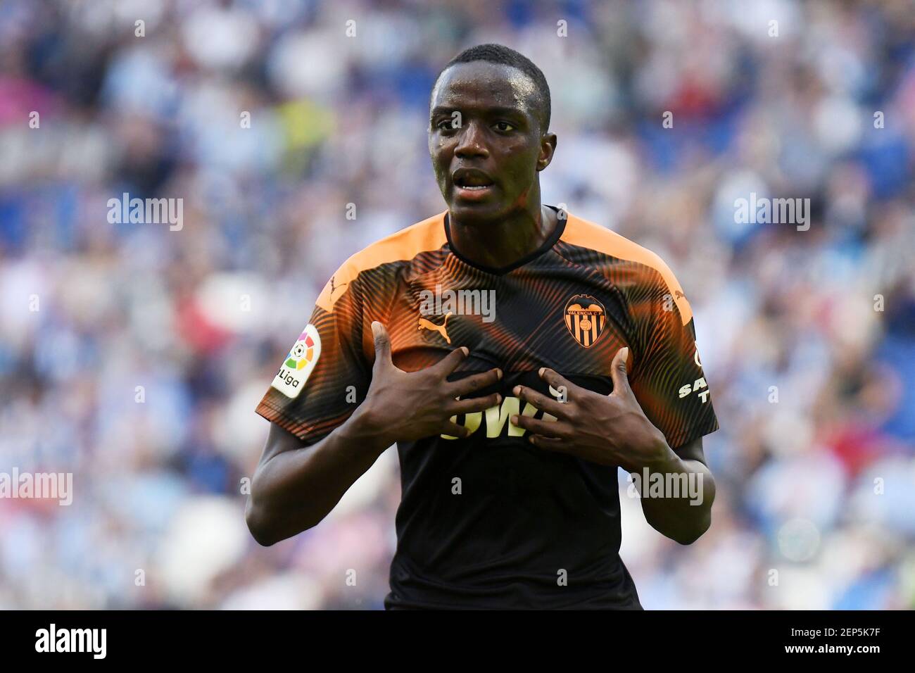 Mouctar Diakhaby of Valencia CF during the match RCD Espanyol v ...