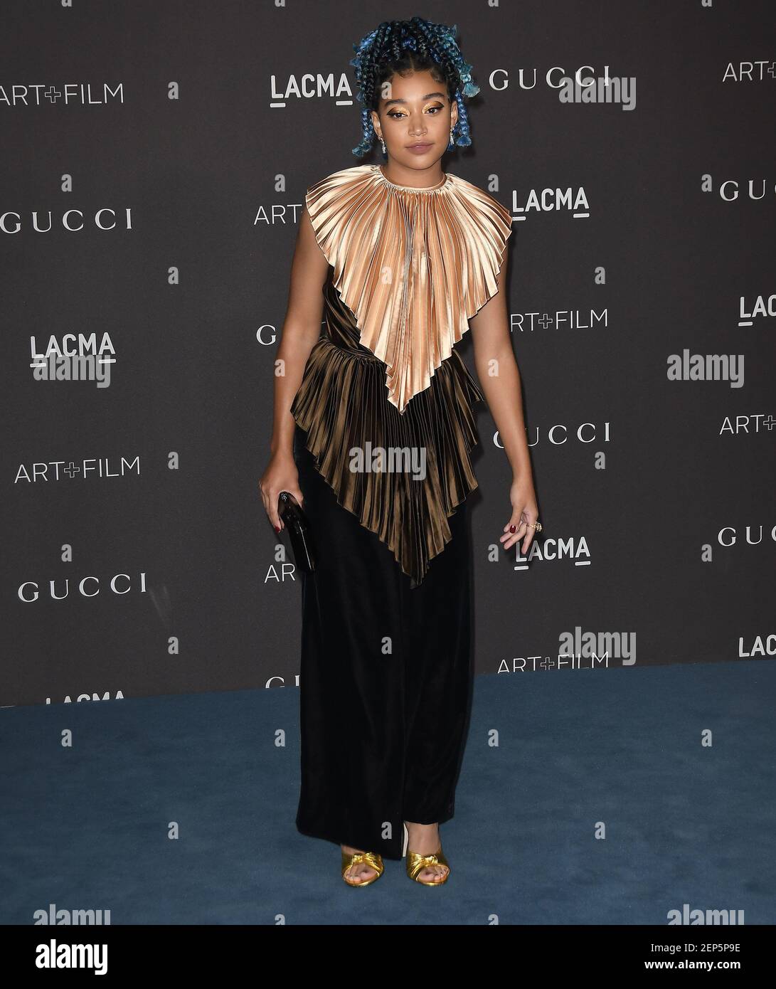 Amandla Stenberg arrives at the 2019 LACMA Art + Film Gala held at ...