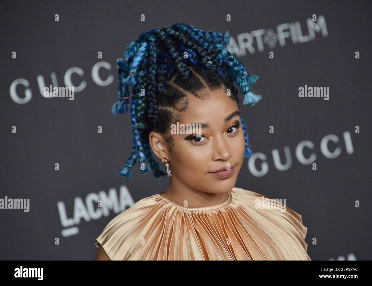 Amandla Stenberg arrives at the 2019 LACMA Art + Film Gala held at ...