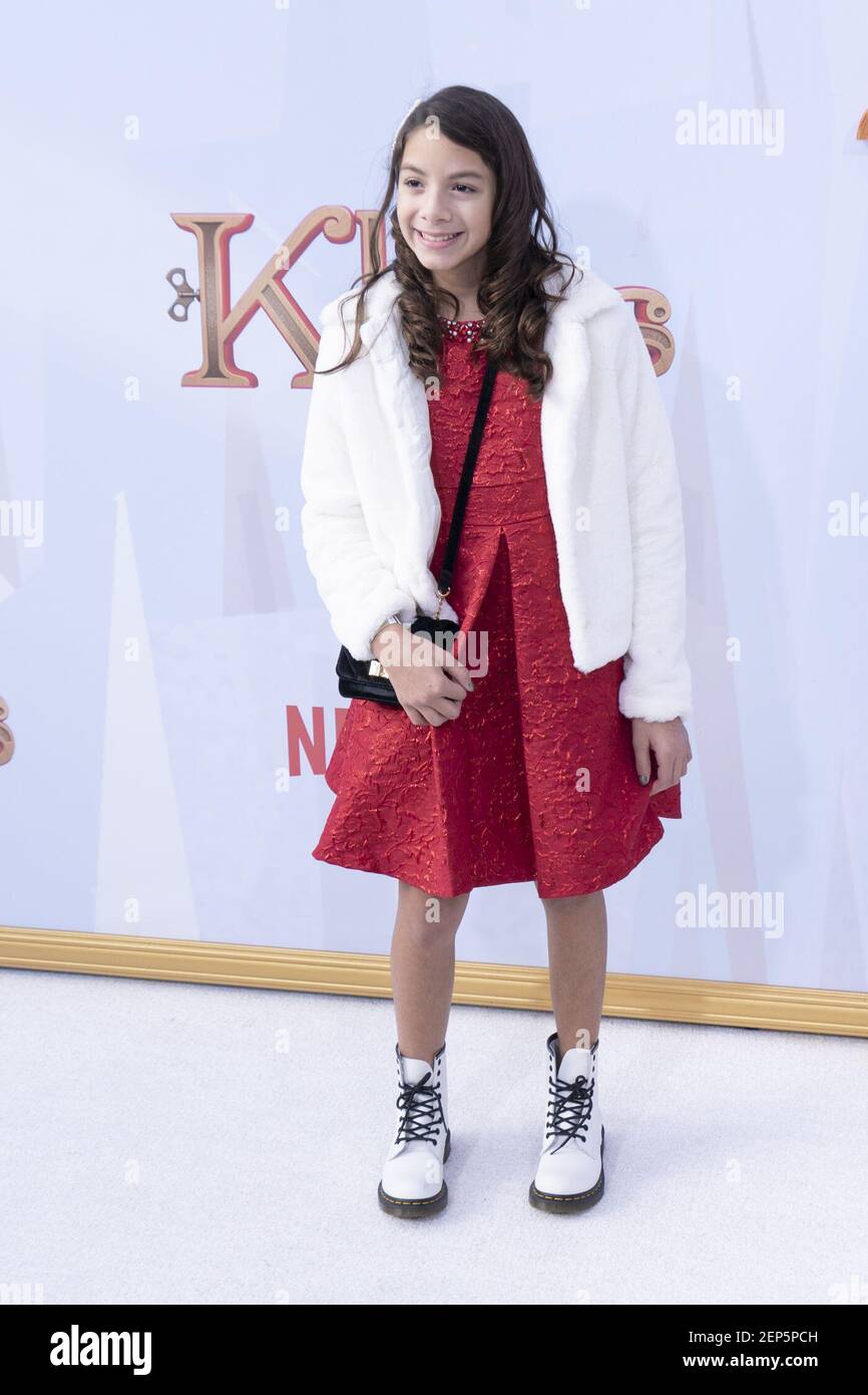 Hailey Hermida walking the red carpet for the premiere of Klaus held at ...