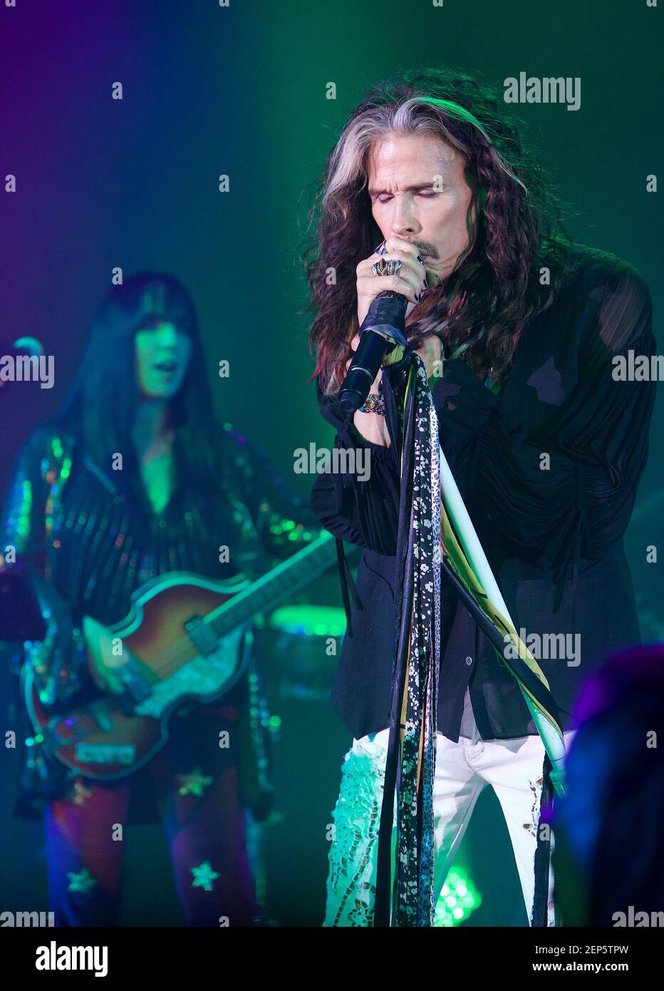MIAMI, FL-NOV 2: Singer Steven Tyler performs during the 2019 ...