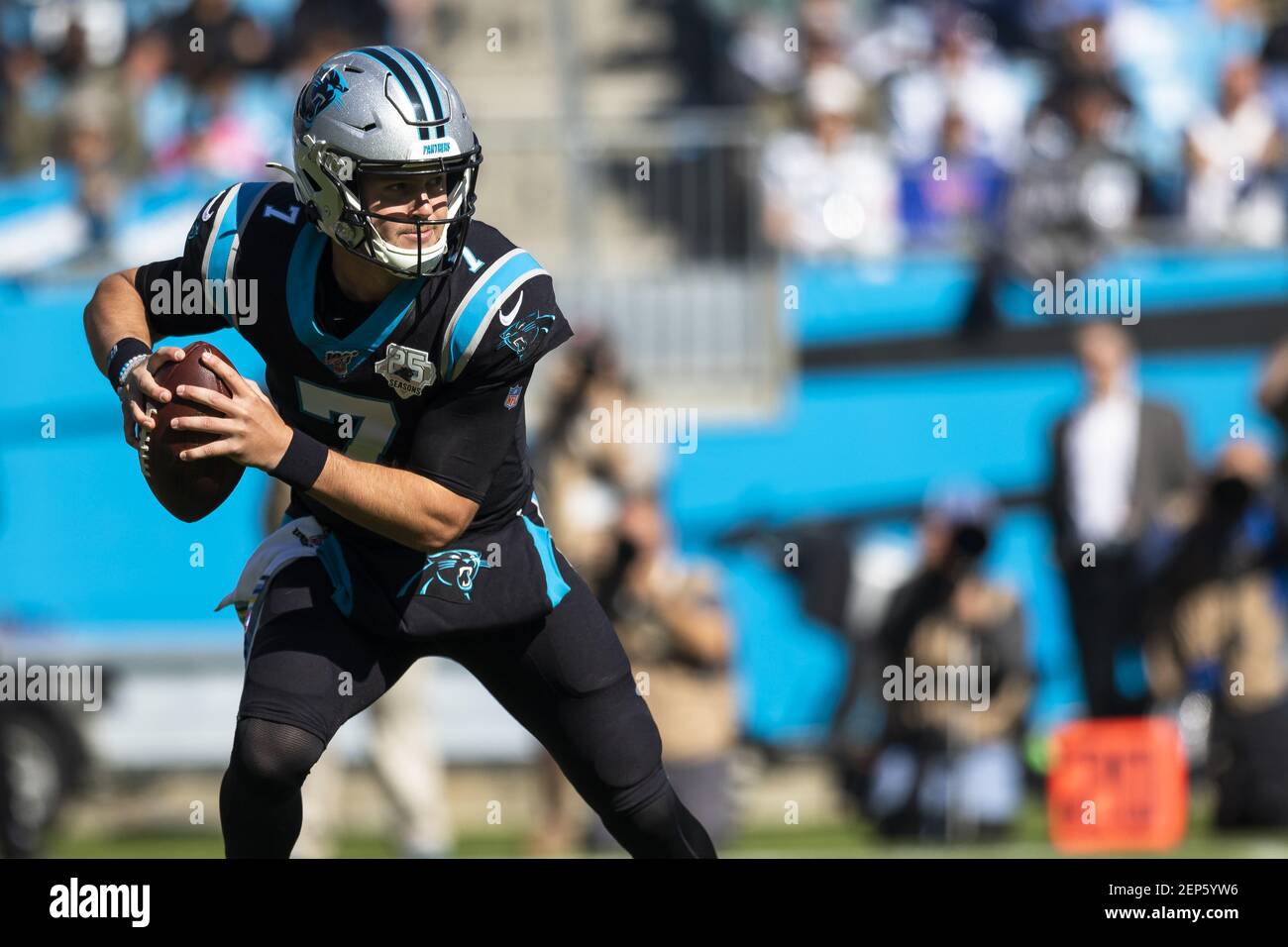 November 3, 2019: Carolina Panthers quarterback Kyle Allen (7) runs ...